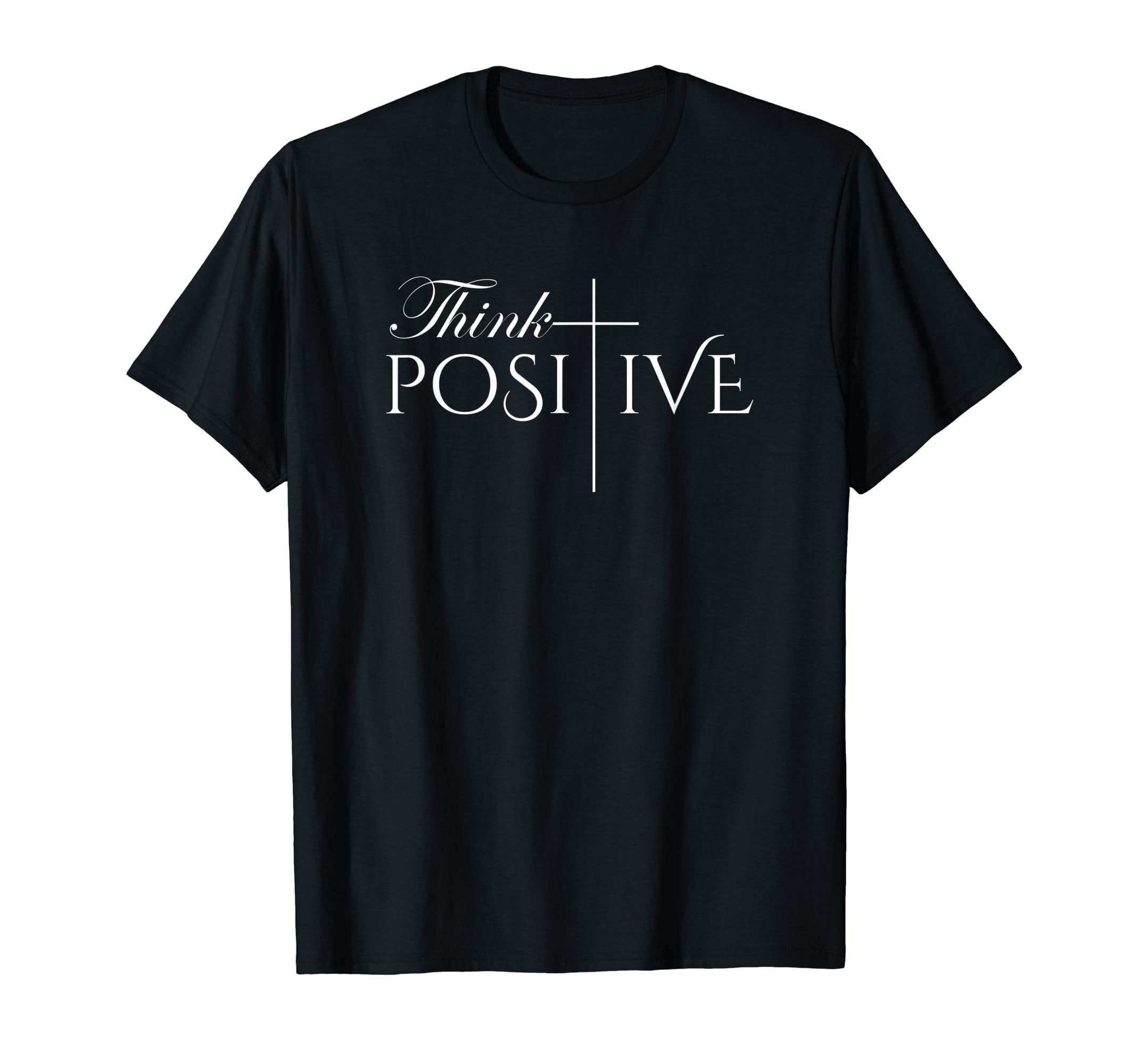 Think Positive Christian Love Cross Novelty Tshirts - Walmart.com