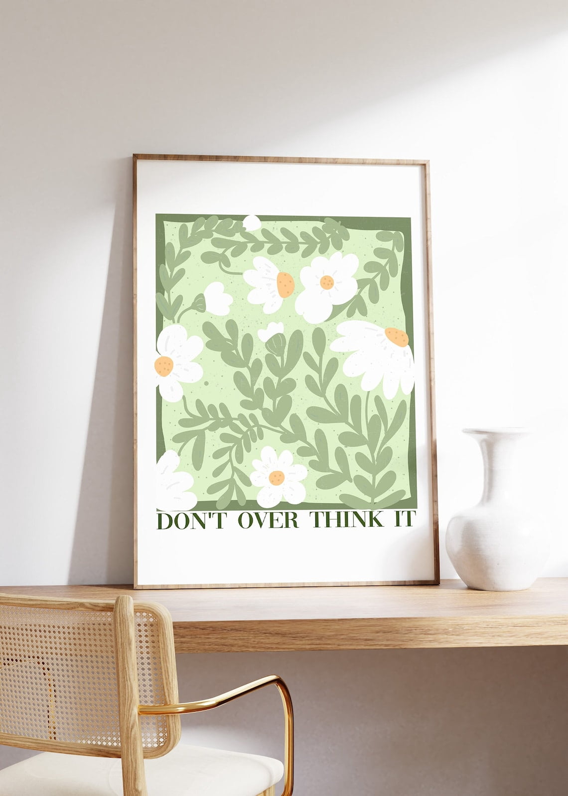 Don'T Over Think It Poster, Motivational Quote Poster, Mindful Poster ...