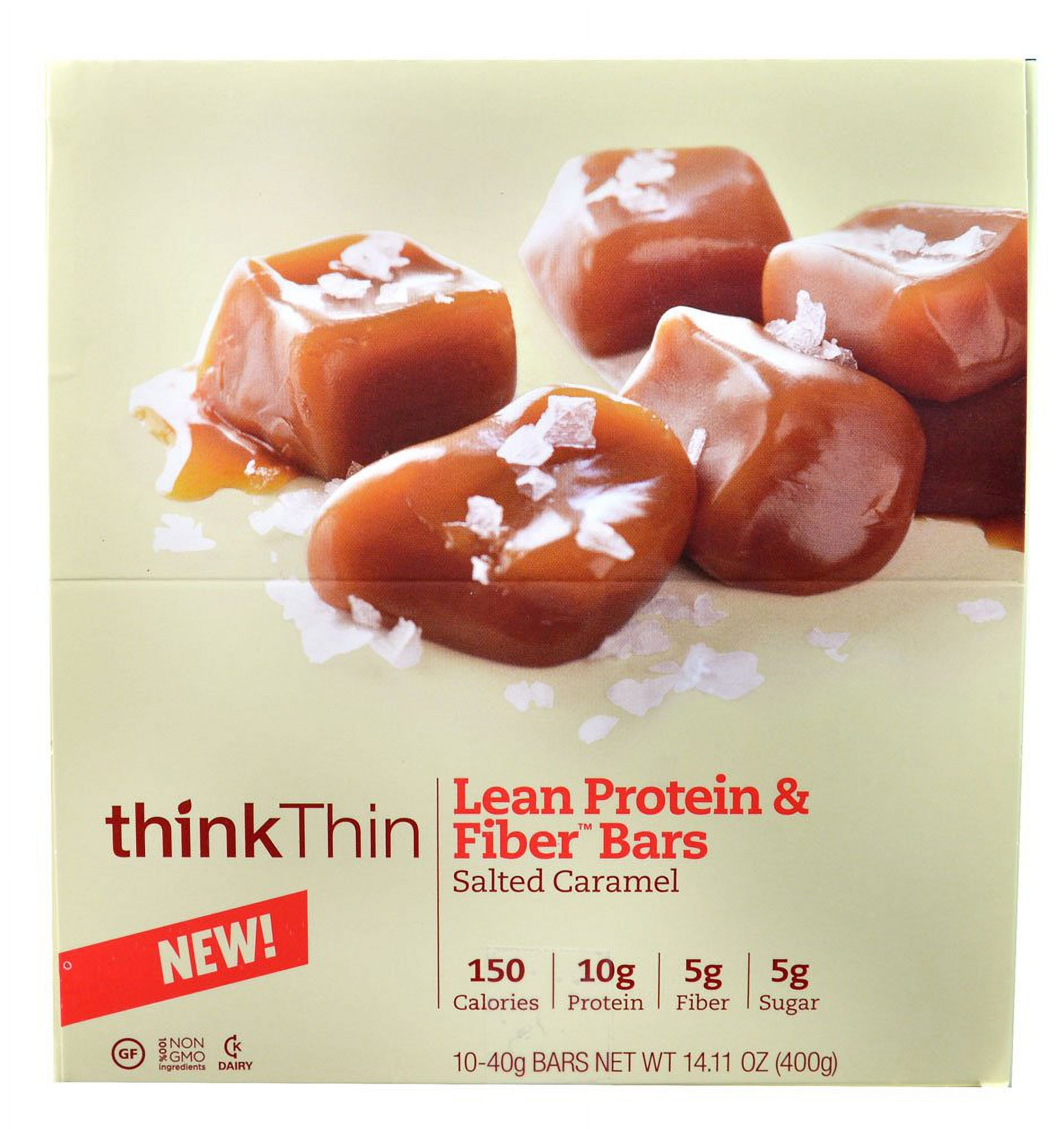 Think Products Thinkthin Bar - Lean Protein Fiber - Caramel - 1.41 Oz ...