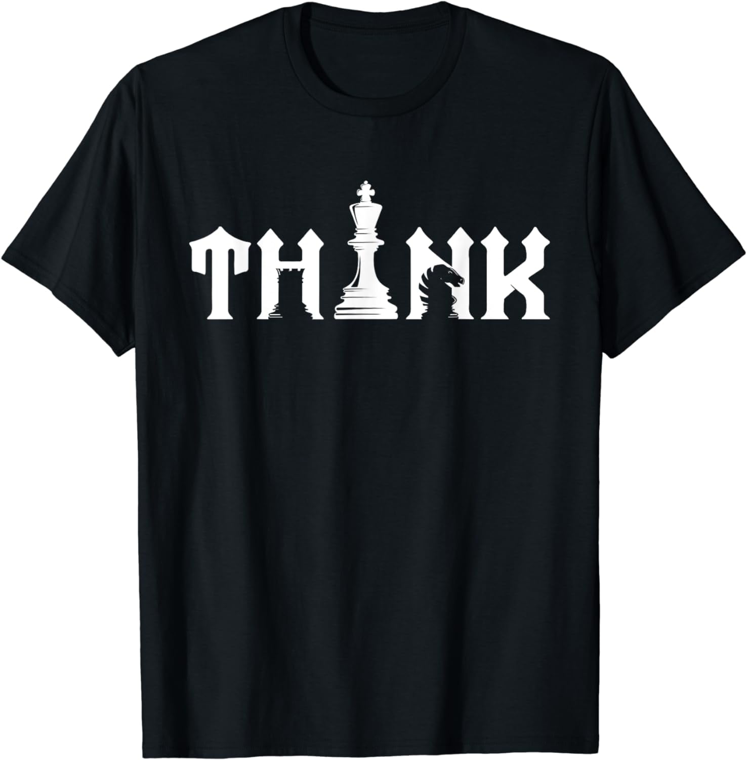 Think Retro Vintage Chess Pieces Player Gift Chess Lover Tee T-Shirt ...