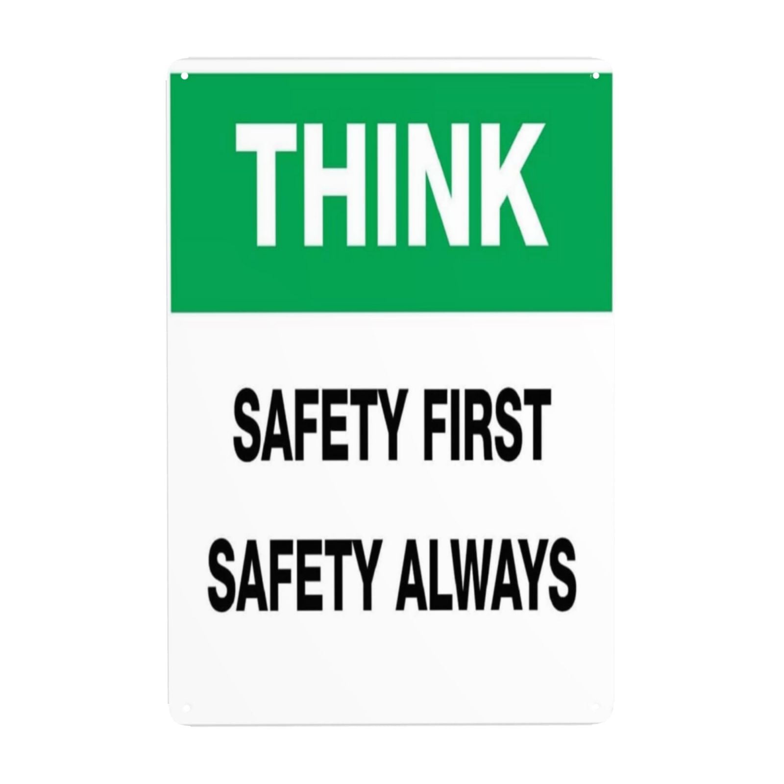 Think Safety First Safety Always Tin Sign Warning Metal Sign Vintage ...