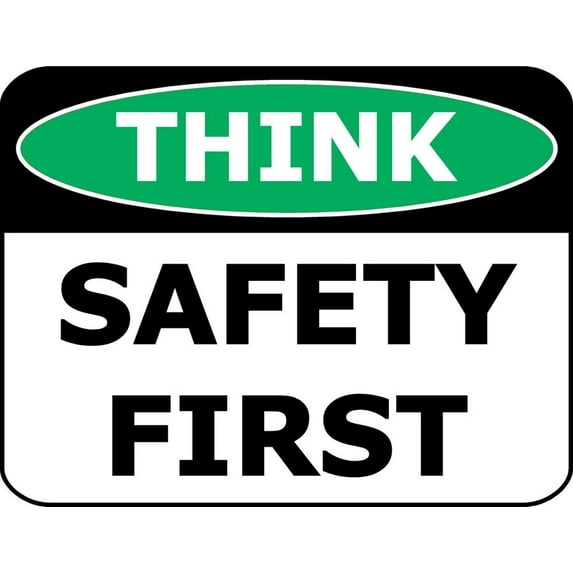 Think Safety First Safety Warehouse Office Metal Sign Size: 16 x 12 ...