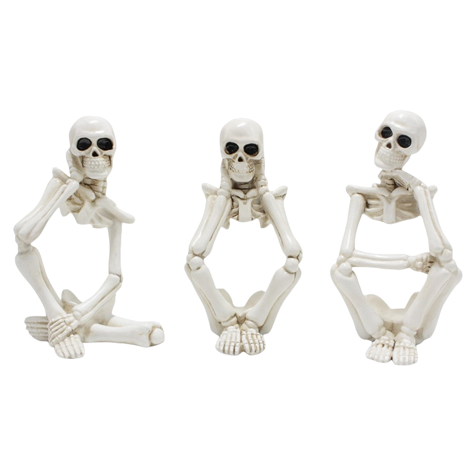 Think Skeleton Halloween Horror Haunted House Decoration Resin ...