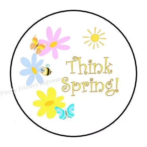 Think Spring Sticker Party Favors Sticker Envelope Seals Labels ...