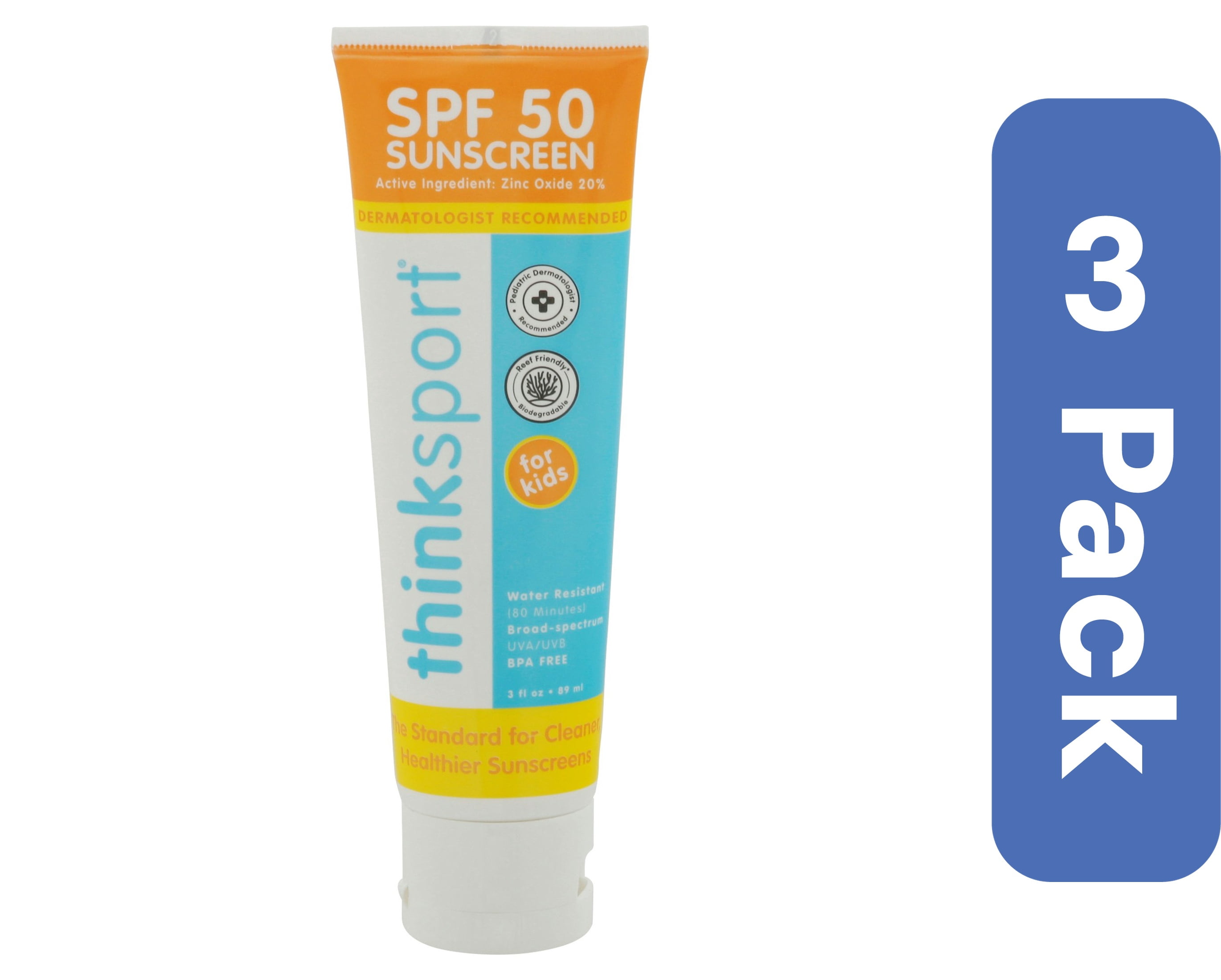Think Sunscreen Kids SPF 50 3 fl oz (Pack Of 3) - Walmart.com