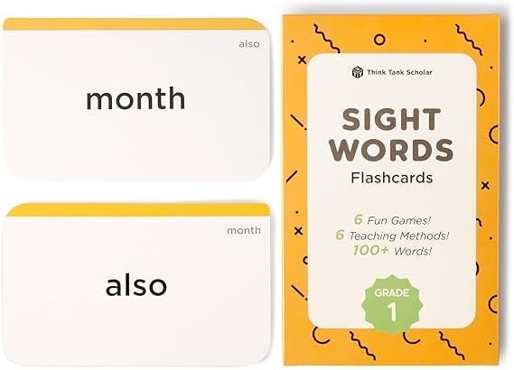 Think Tank Scholar Sight Words Flash Cards for First Grade Student ...
