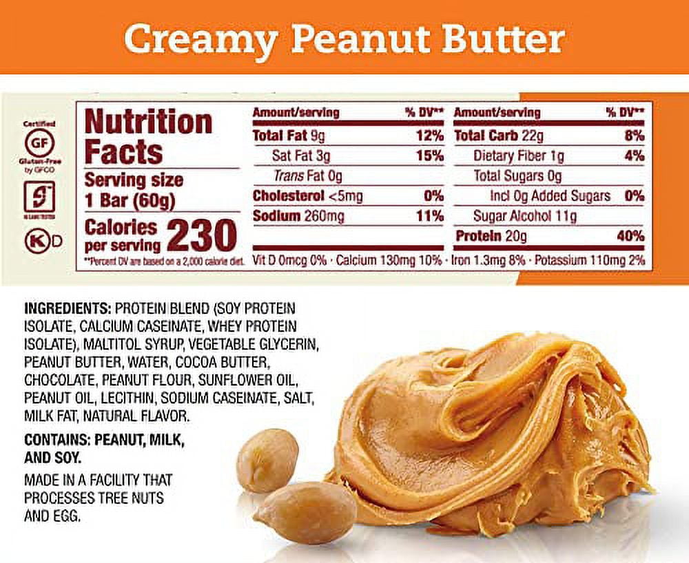 Think Thin 20 Pack (2 X Box of 10) (1,200g) - (Creamy Peanut Butter ...