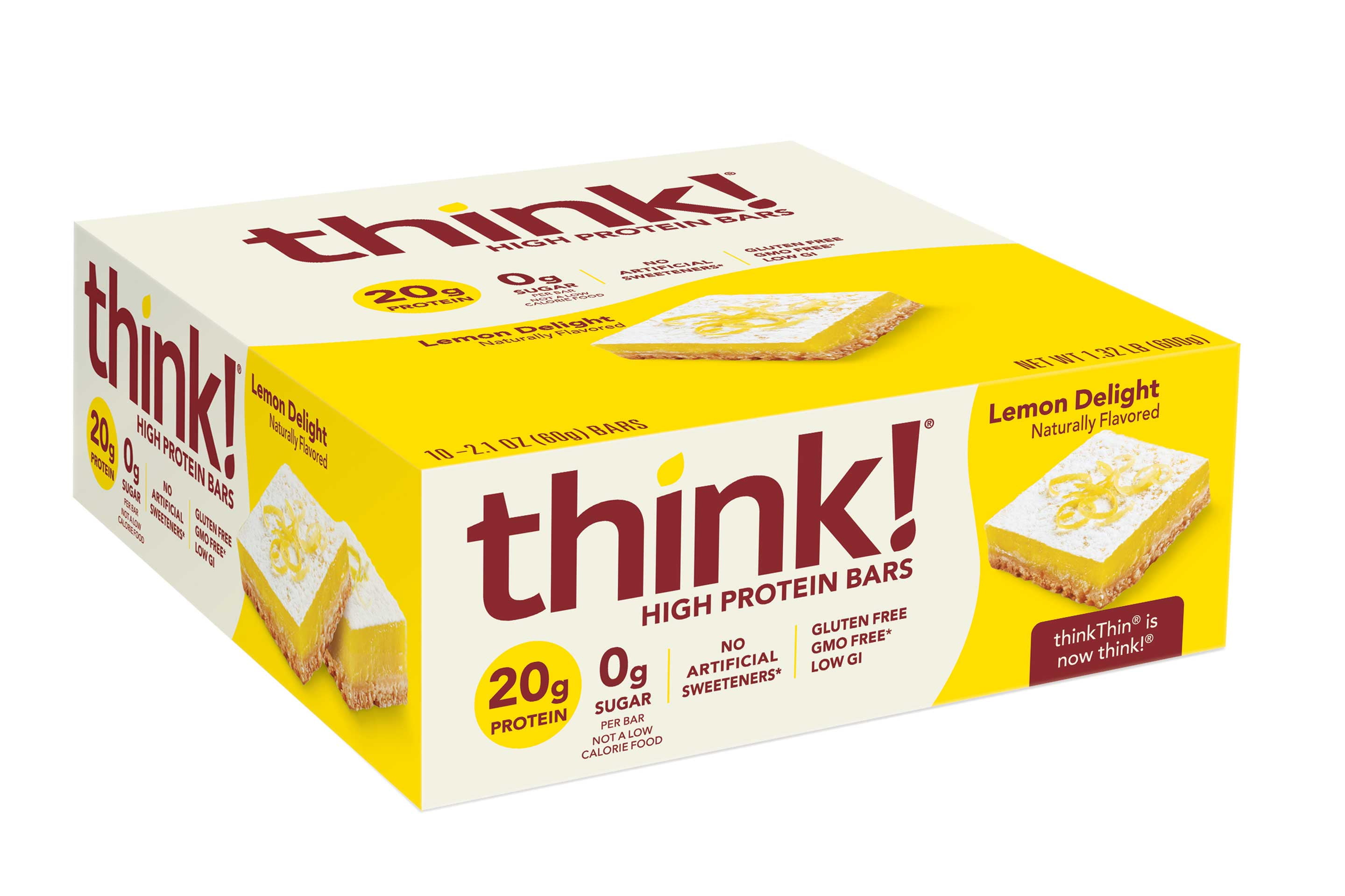 Think Thin Lemon Delight Bar, 2.1 Ounce -- 120 per case. - Walmart.com