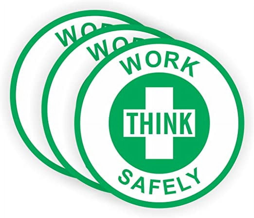 Think & Work Safely Hard Hat Sticker / Helmet Decal Label Lunch Tool ...