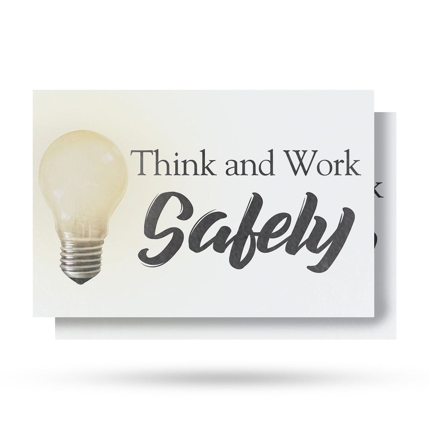 Think & Work Safely Vinyl Decal 2 Pack of 24 Inch x 36 Inch ...