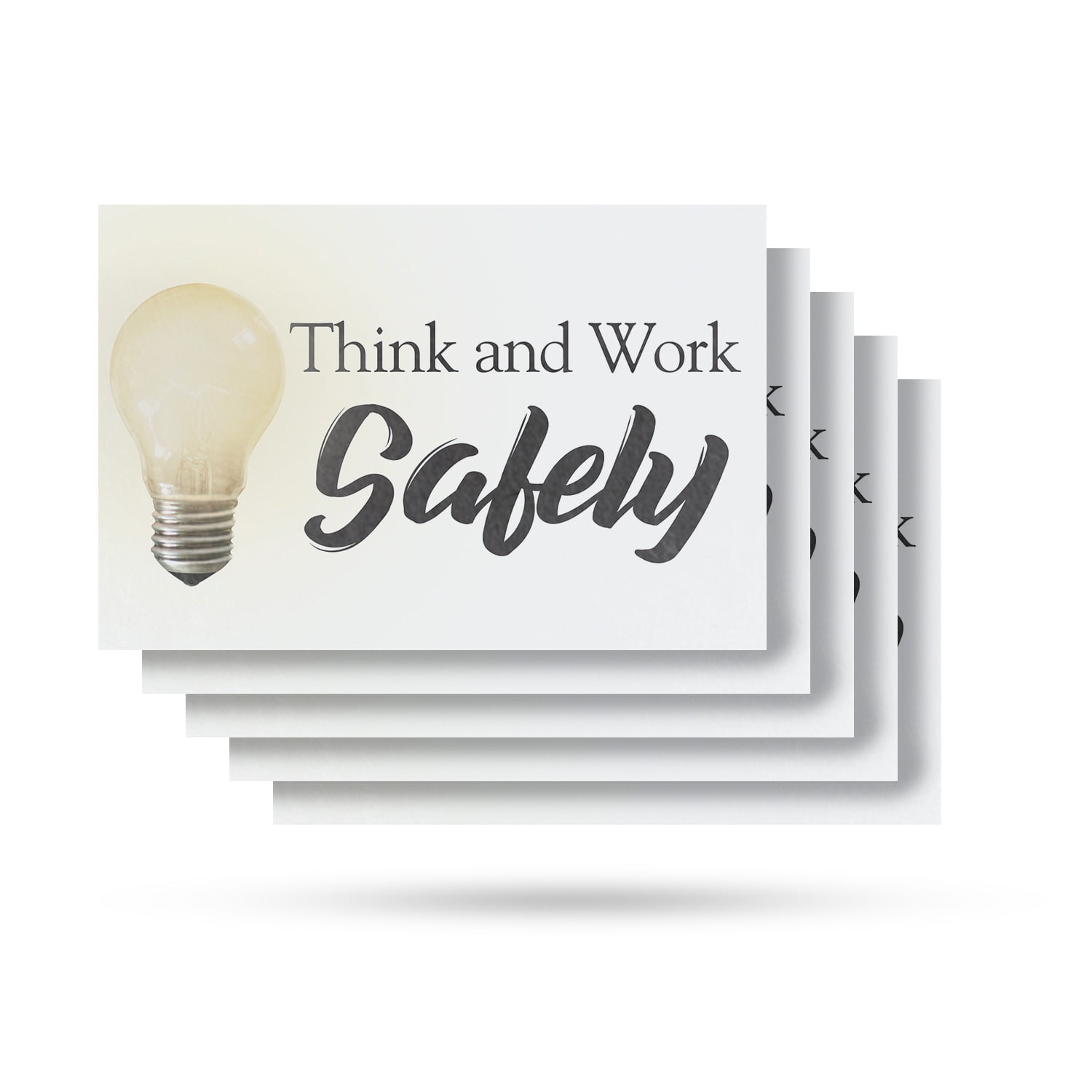 Think & Work Safely Vinyl Decal 5 Pack of 24 Inch x 36 Inch ...