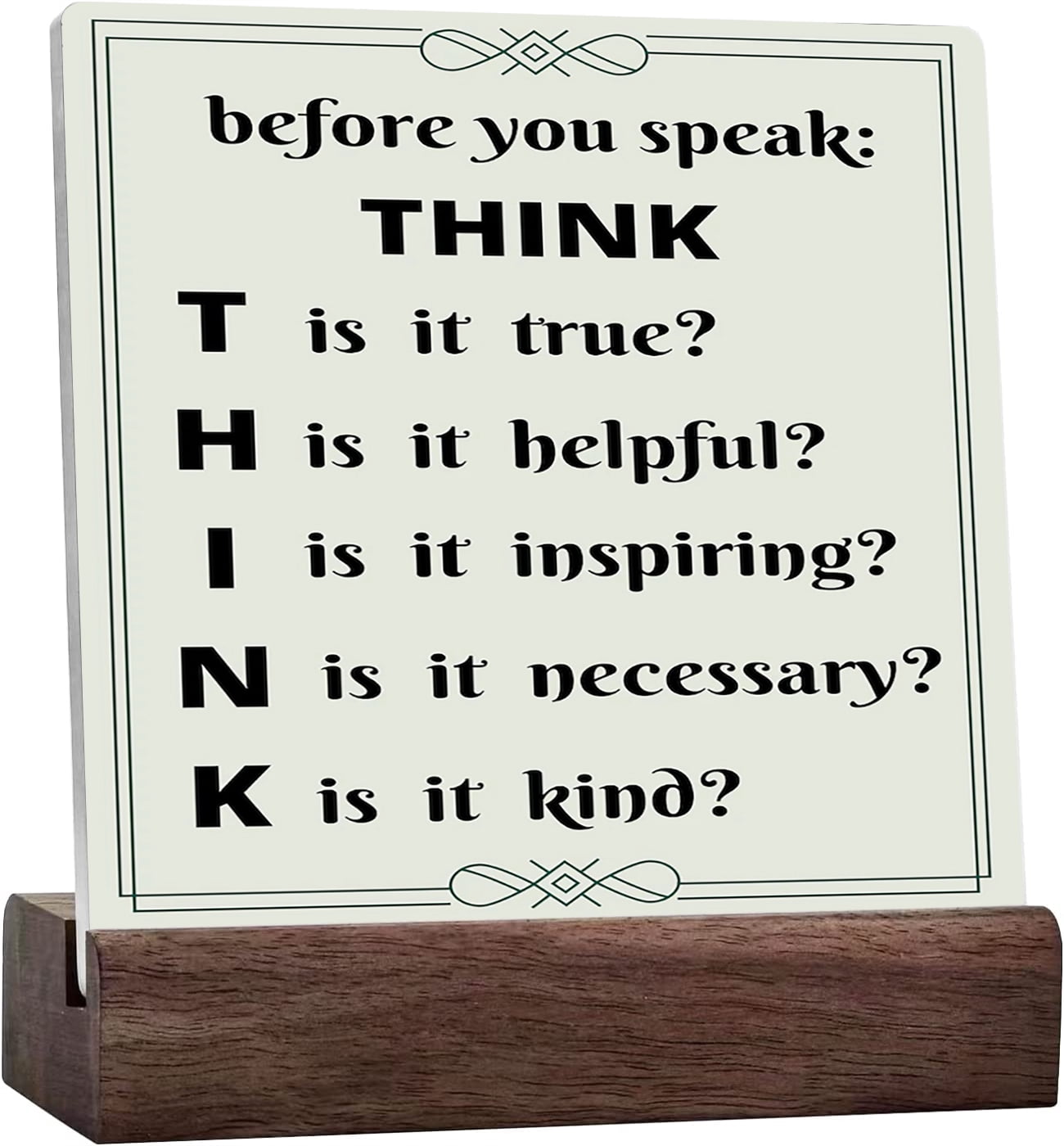 Think before you speak Quote Classroom Educational Motivational Ceramic ...