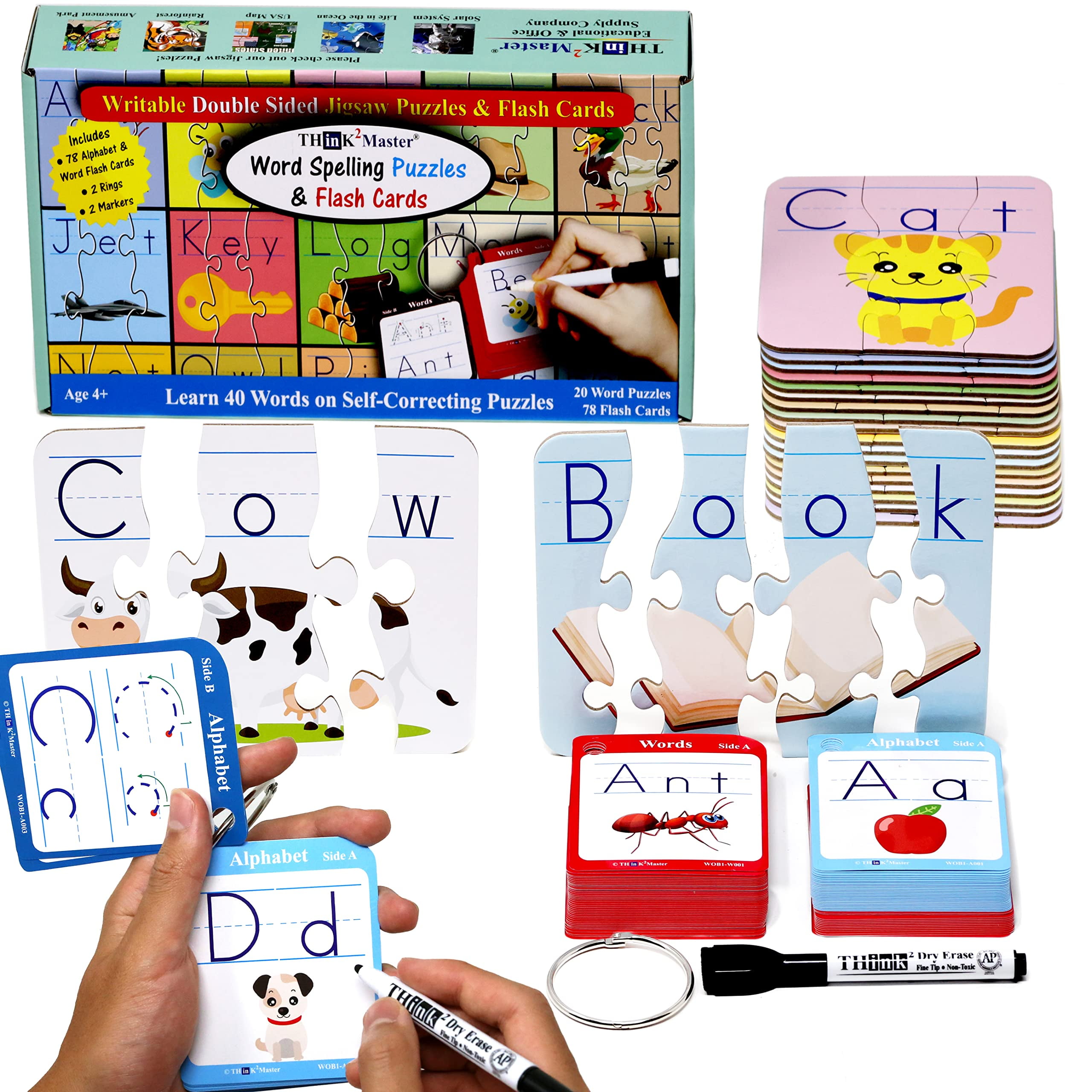 Think2Master Spelling Word Puzzles MMF7 & Flashcards. 20 Double ...