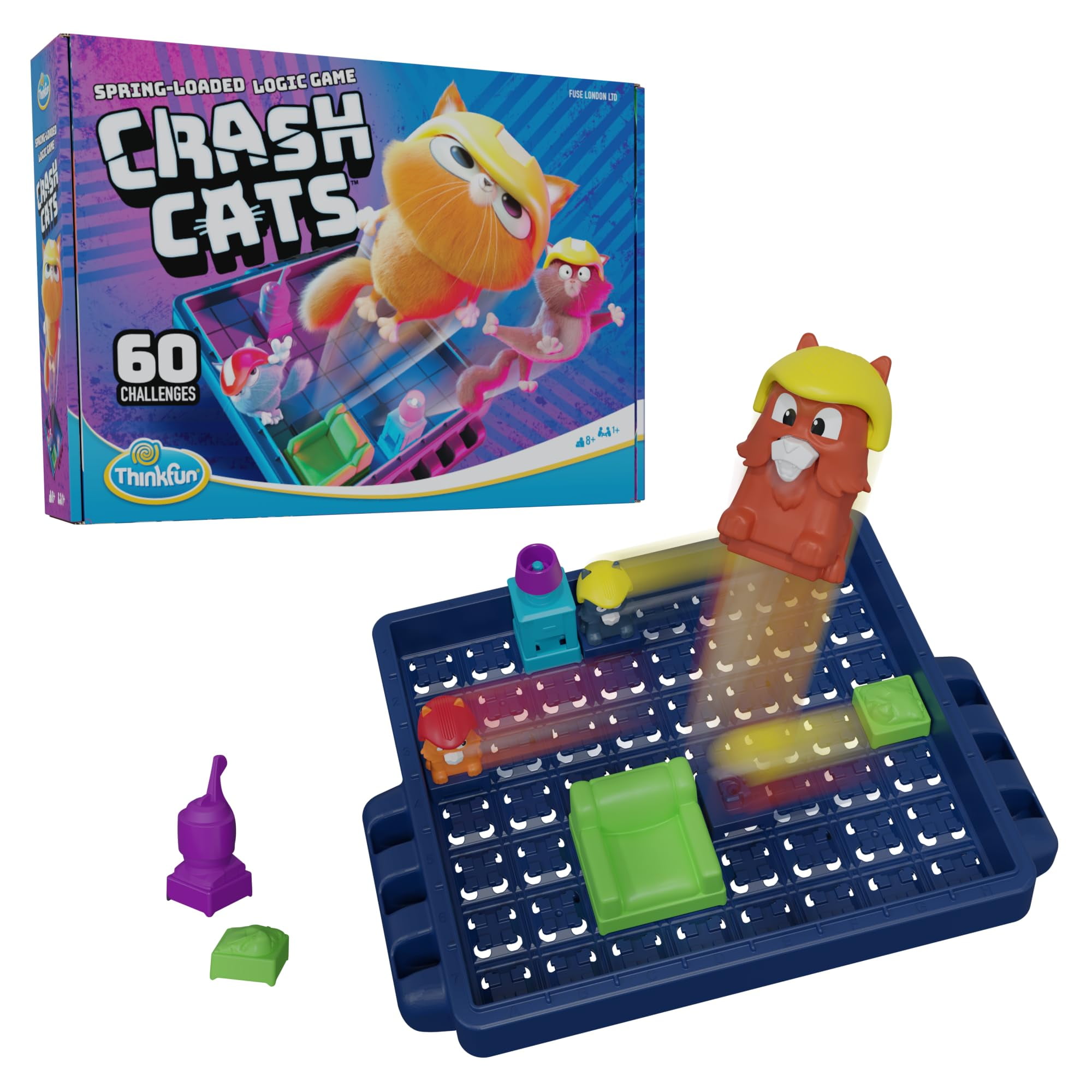 ThinkFun Crash Cats: The YPF5 Super Fun Spring Loaded Logic Game for Children Ages 8+ - Walmart.com