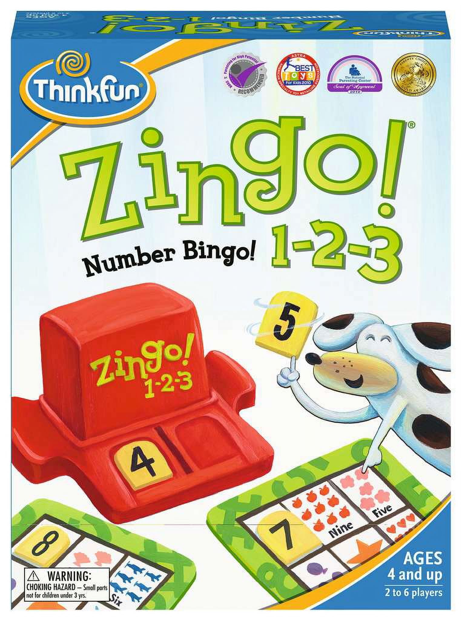 ThinkFun Zingo! 1-2-3 Reading Skills Game - Walmart.com