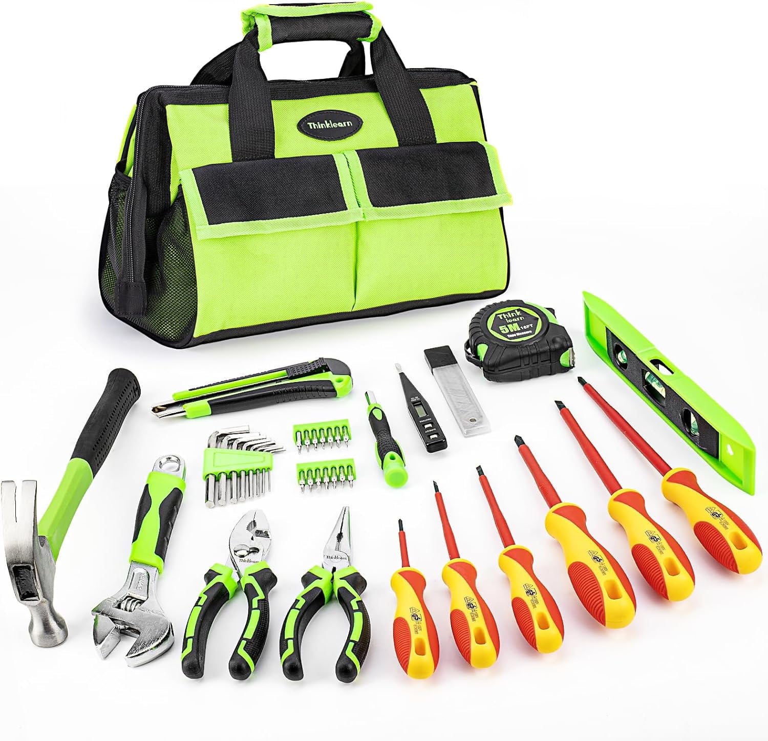 ThinkLearn Home Tool Kit - General Household Hand Tool Set, Basic ...