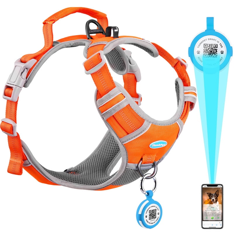 ThinkPet No Pull Harness for Small, Medium, Large Dogs with Airtags ...