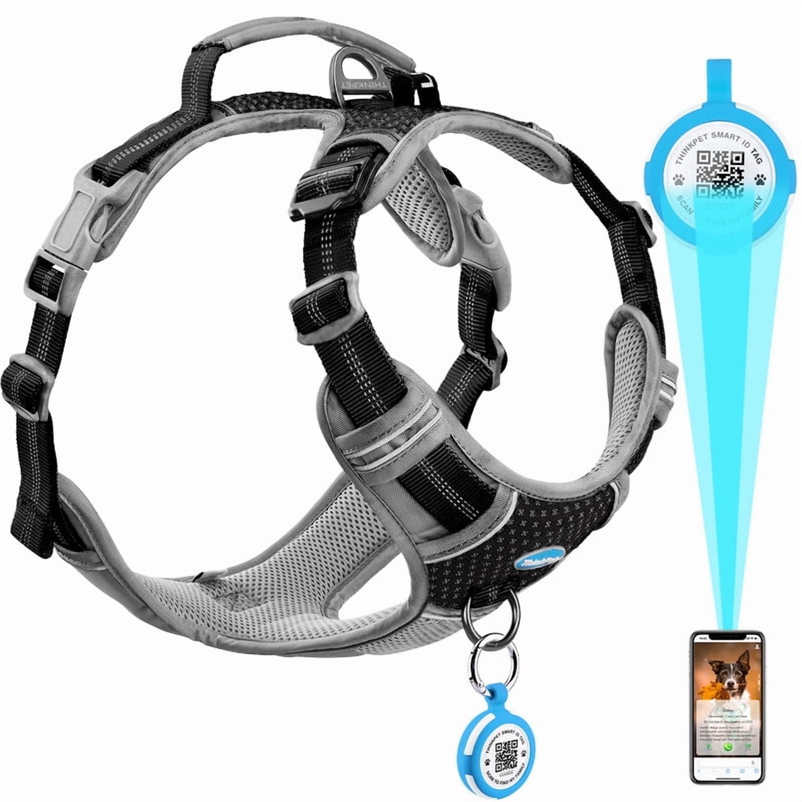ThinkPet No Pull Harness for Small, Medium, Large Dogs with Airtags ...