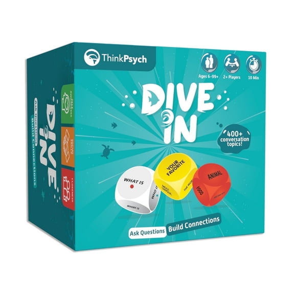 ThinkPsych Dive In – SEL Conversation Dice Game with 400+ Topics for ...