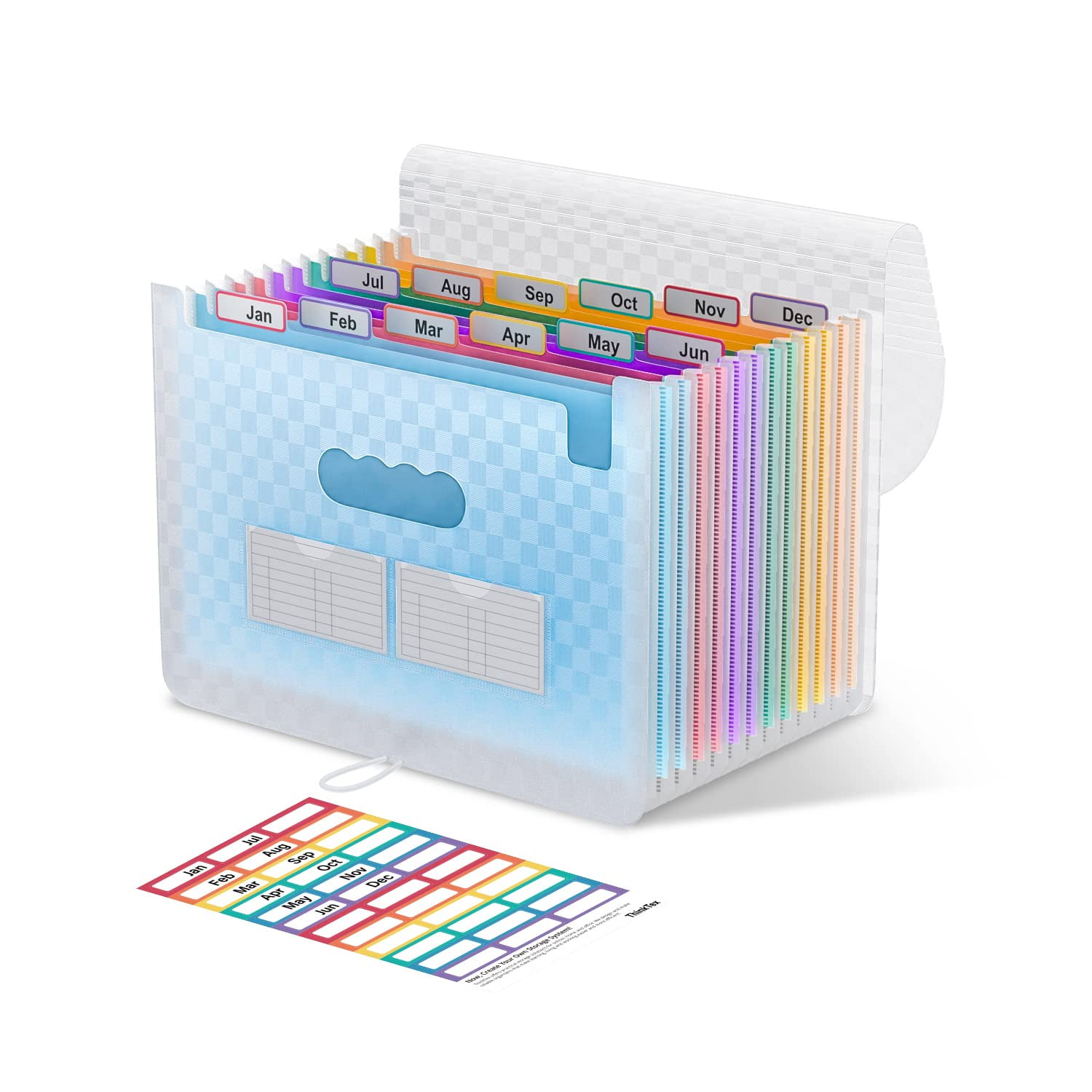 ThinkTex Accordian File Organizer, 12 Pockets Expanding File Folders ...
