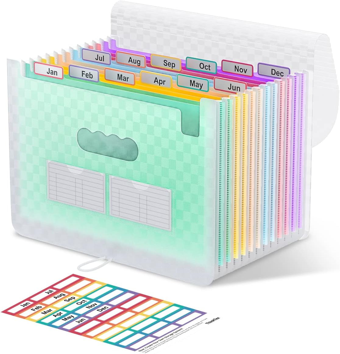 ThinkTex Accordion File Organizer, 12 - Pocket Expanding File Folders ...