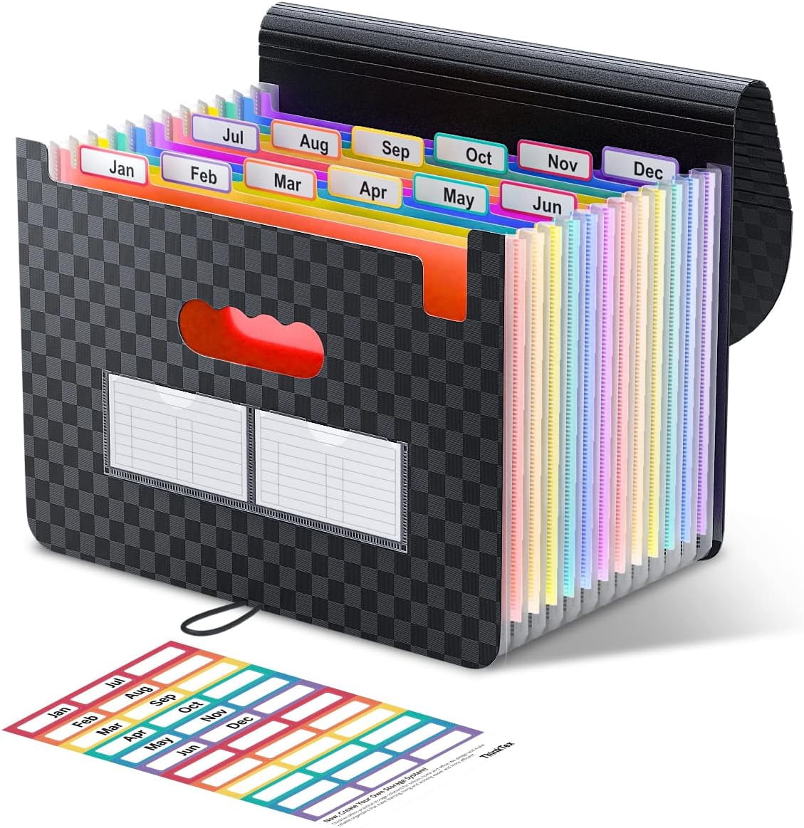ThinkTex Accordion File Organizer, 12 - Pocket Expanding File Folders ...
