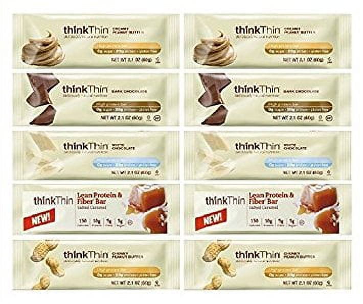 ThinkThin Bar- Variety Pack 5 Flavors- ( Pack of 10 ) - Walmart.com
