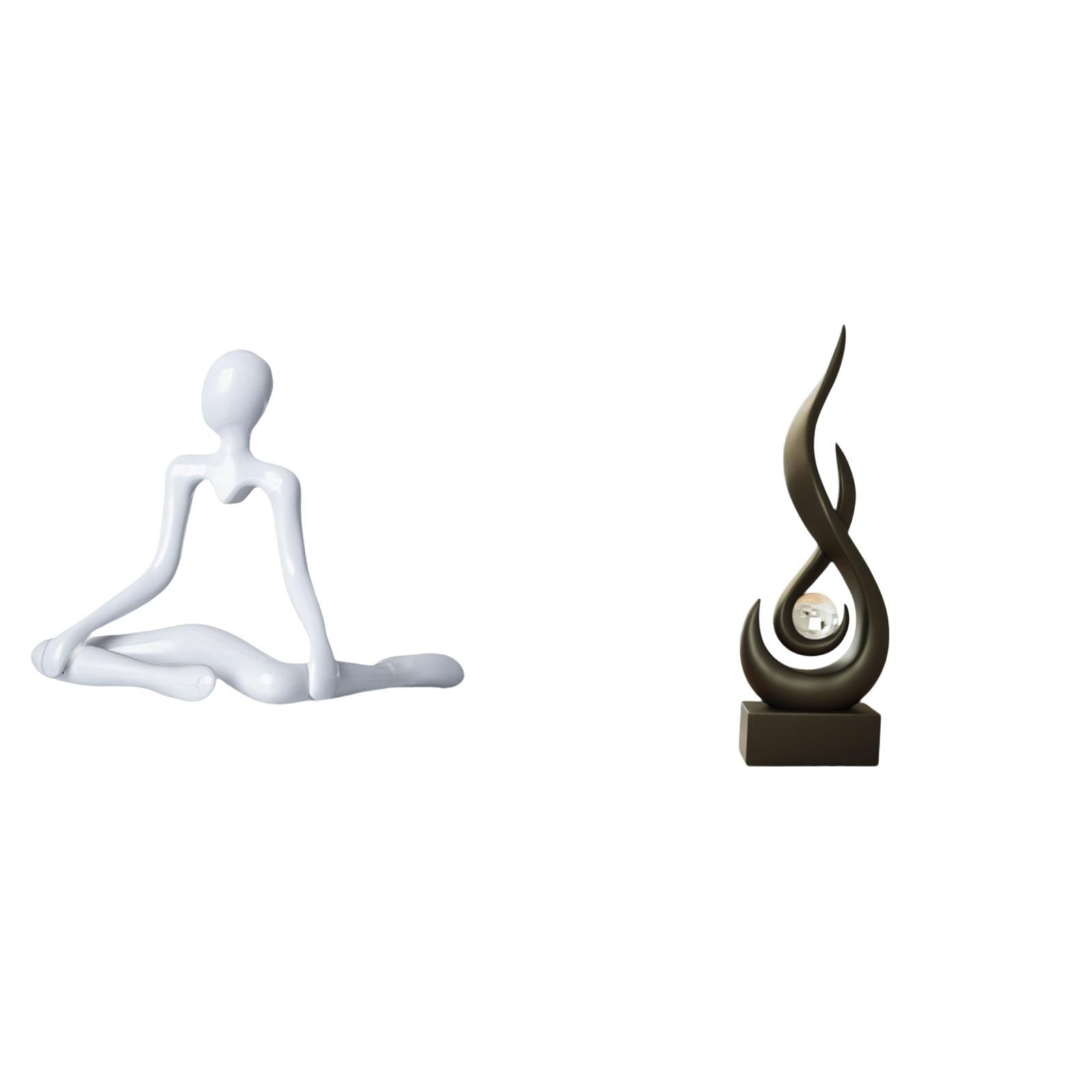 Thinker Figurine Abstract Sculpture Fire Ornament Durable Resin Design ...