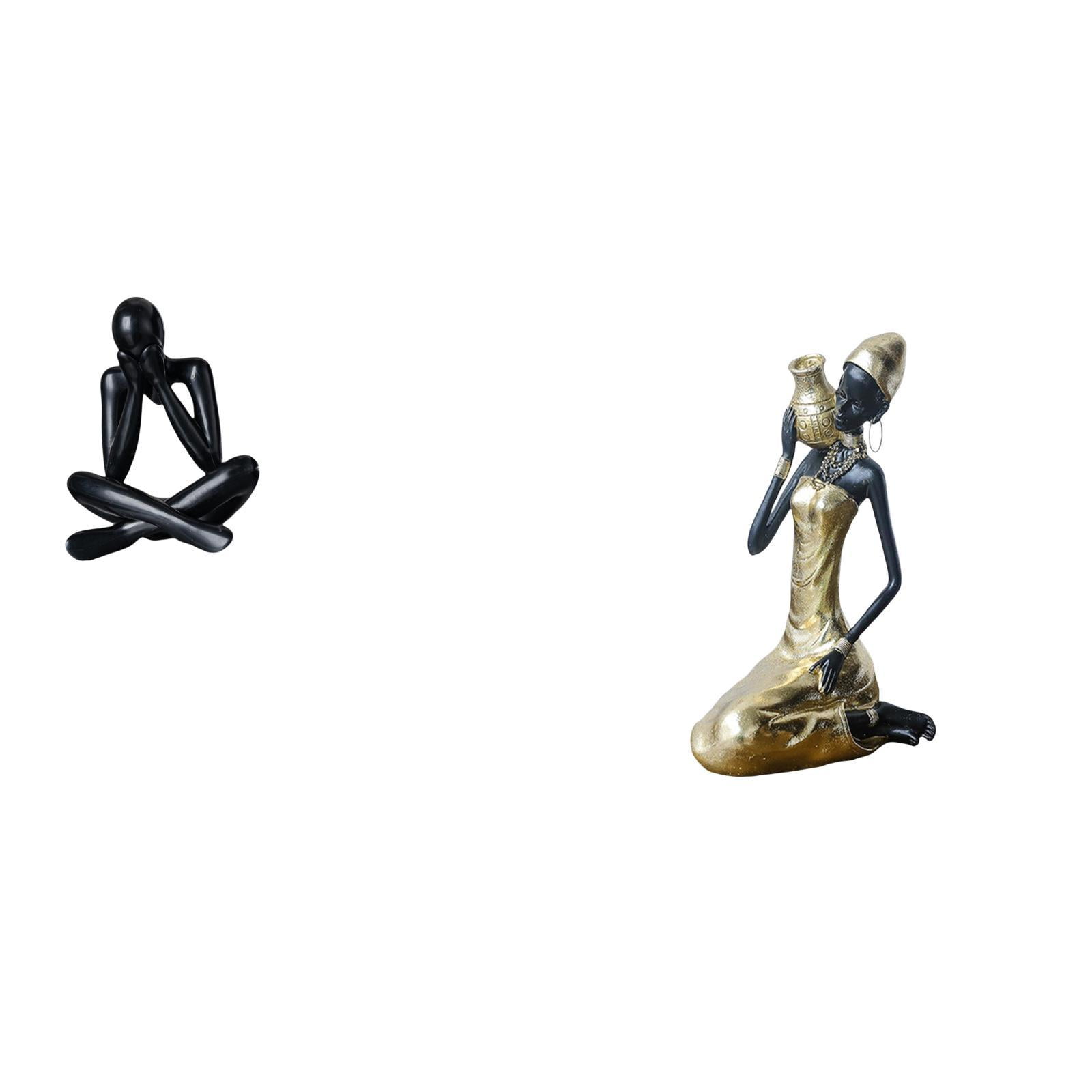 Thinker Figurine Abstract Sculpture Lady Statue Smooth Resin Material ...