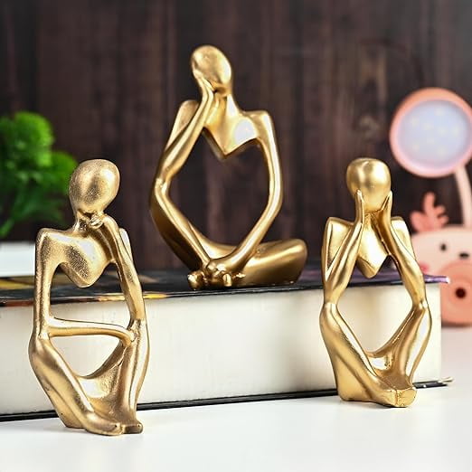 Thinker Men Statue Set of 3 – Modern Art Showpiece Sculpture for Home ...