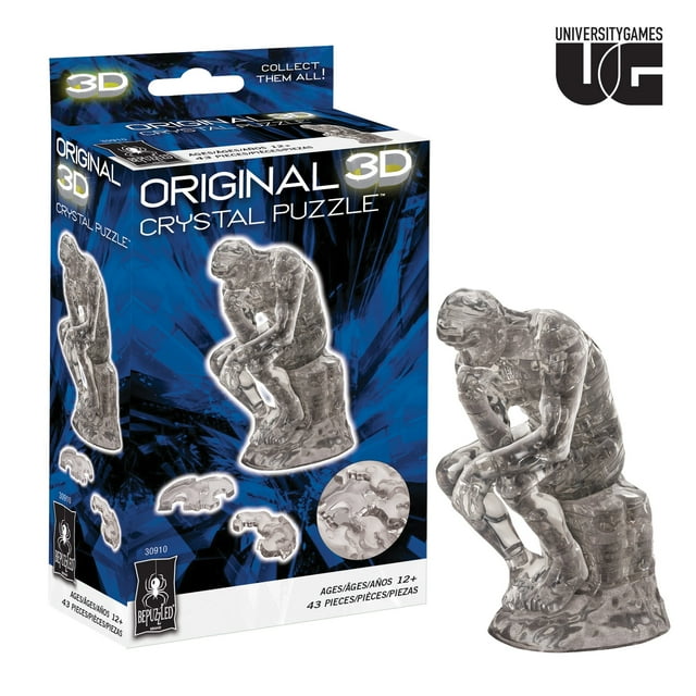 Thinker Original 3D Crystal Puzzle from BePuzzled, Ages 12 and Up ...