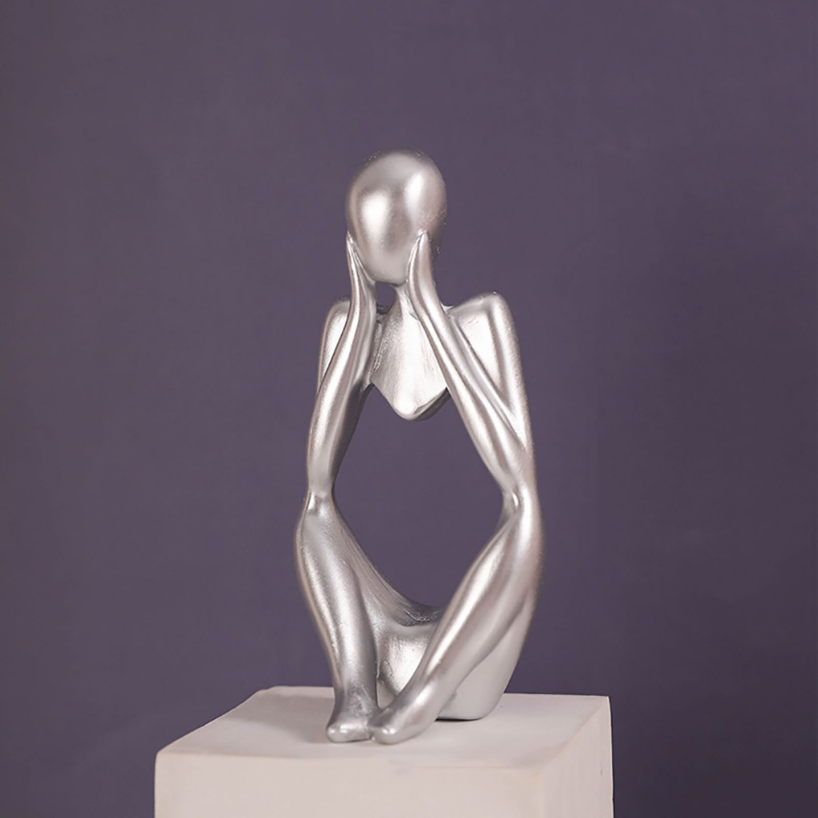 Thinker Statue Abstract Sculpture Resin Statues for Home Decor Modern ...