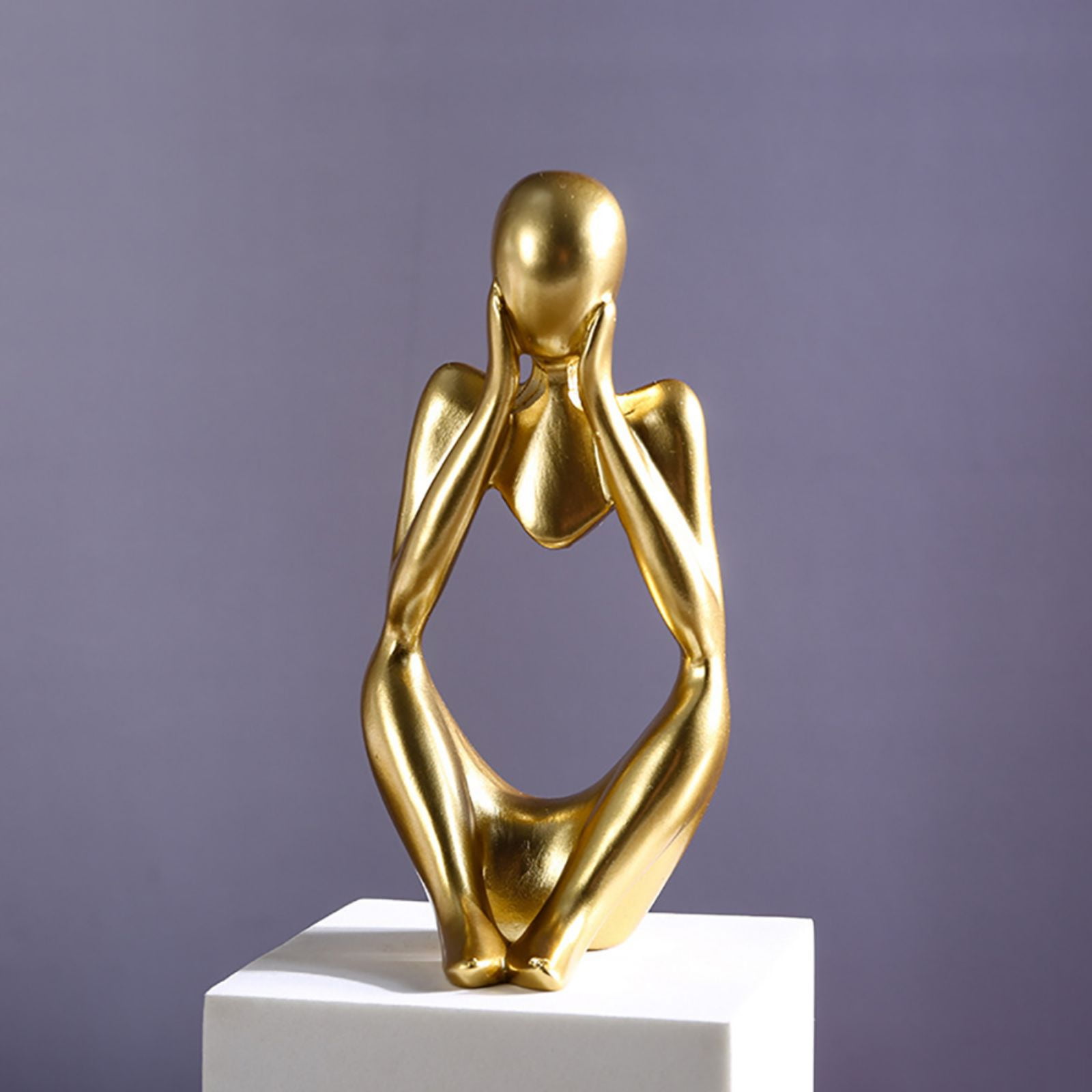 Thinker Statue Abstract Sculpture Resin Statues for Home Decor Modern ...