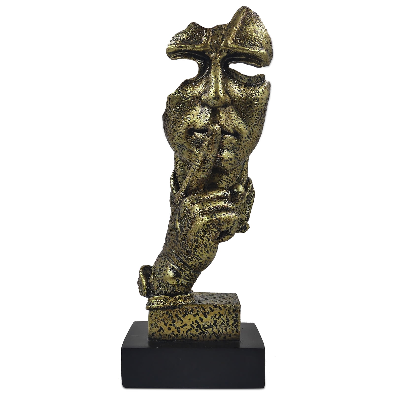 Thinker Statue Keep Silent Face Figurines Modern Abstract Resin ...
