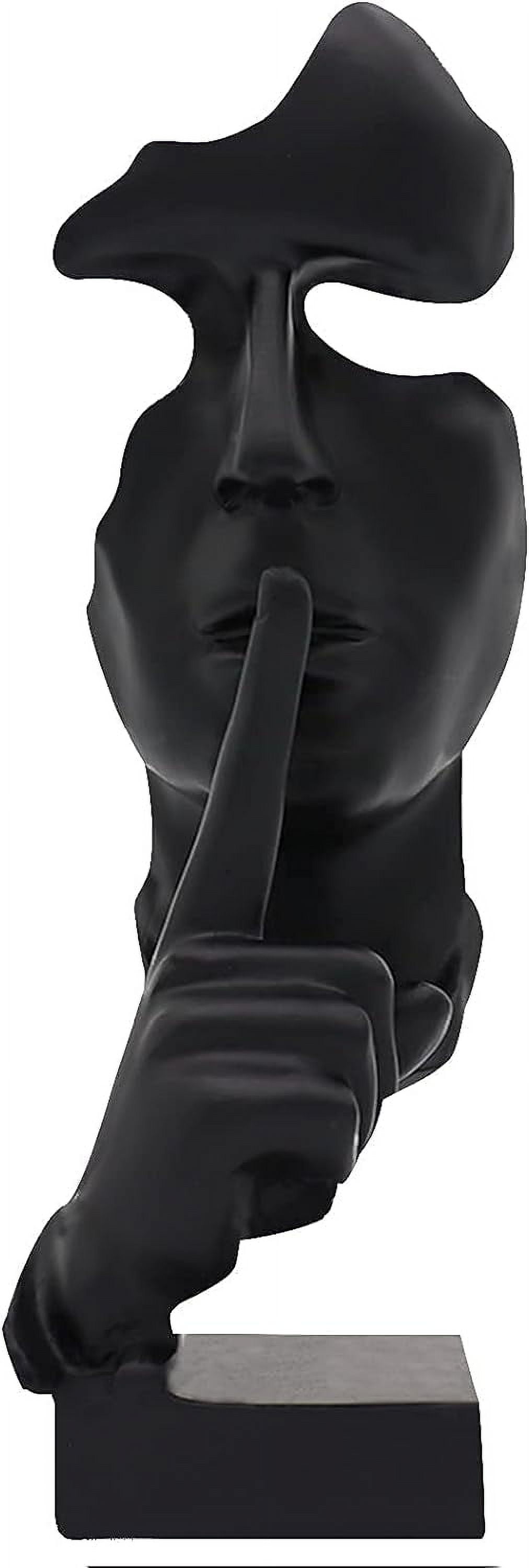 Thinker Statue, Silence is Gold Abstract Art Figurine, Modern Home ...