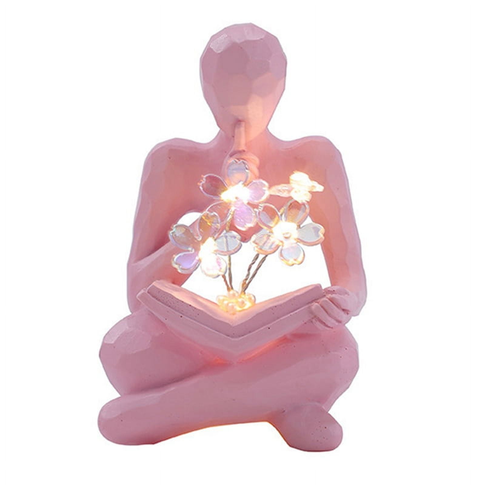 Thinkers Statue Decor Thinking Man Statue Flower Bookworms Sculpture ...