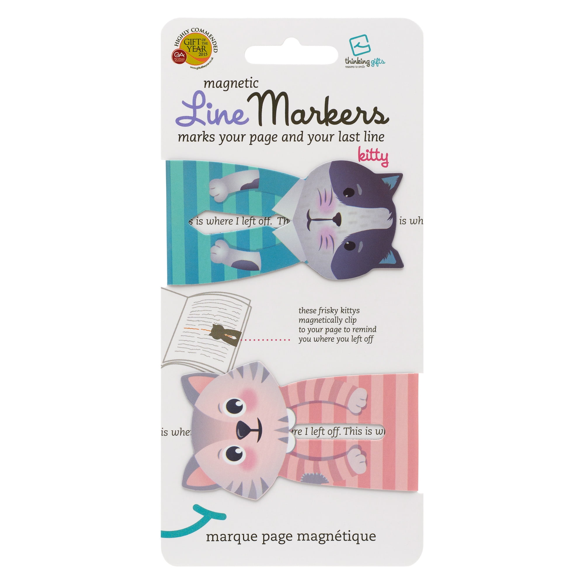 Thinking Gifts Linemarker | Magnetic Book Holder & Page Marker Set of 2 ...