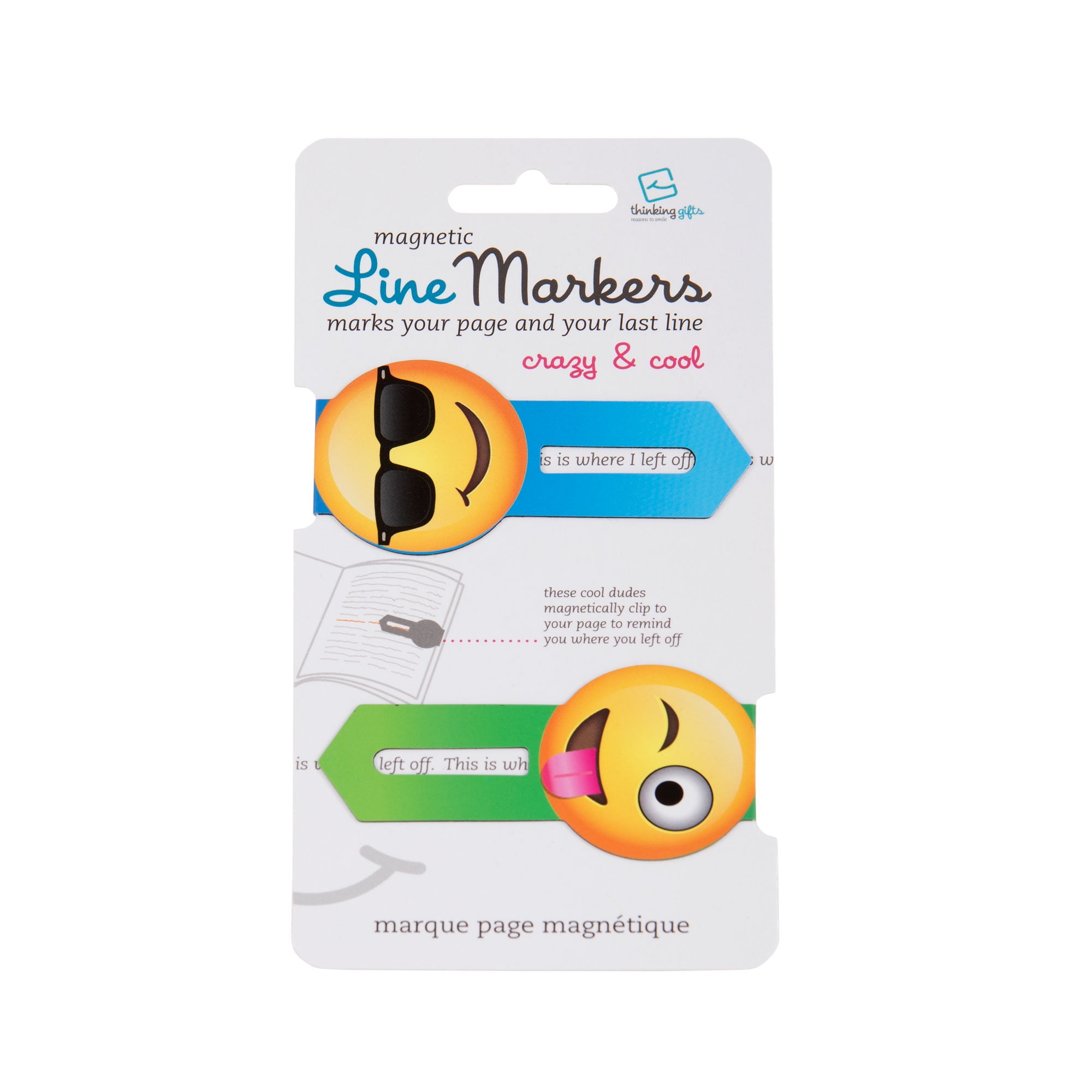 Thinking Gifts Linemarker | Magnetic Book Holder & Page Marker Set of 2 ...