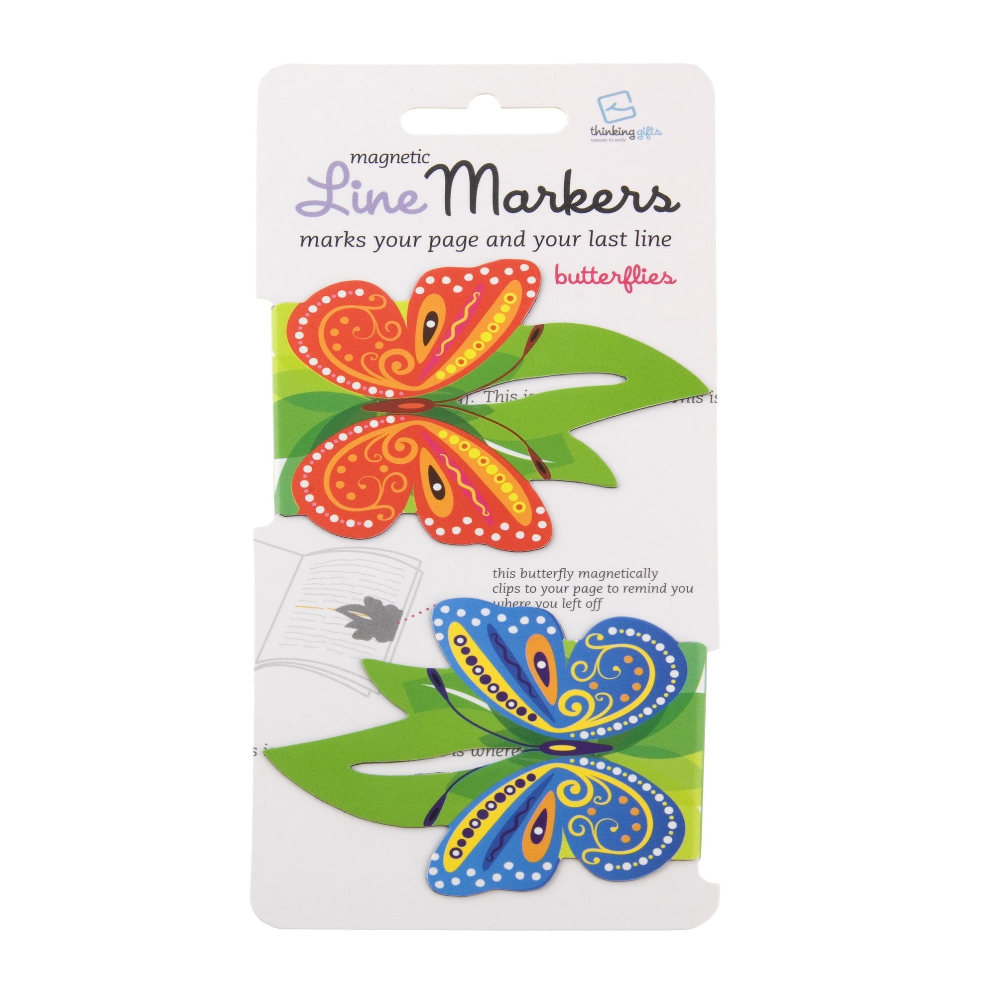 Thinking Gifts Linemarker | Magnetic Book Holder & Page Marker Set of 2 ...
