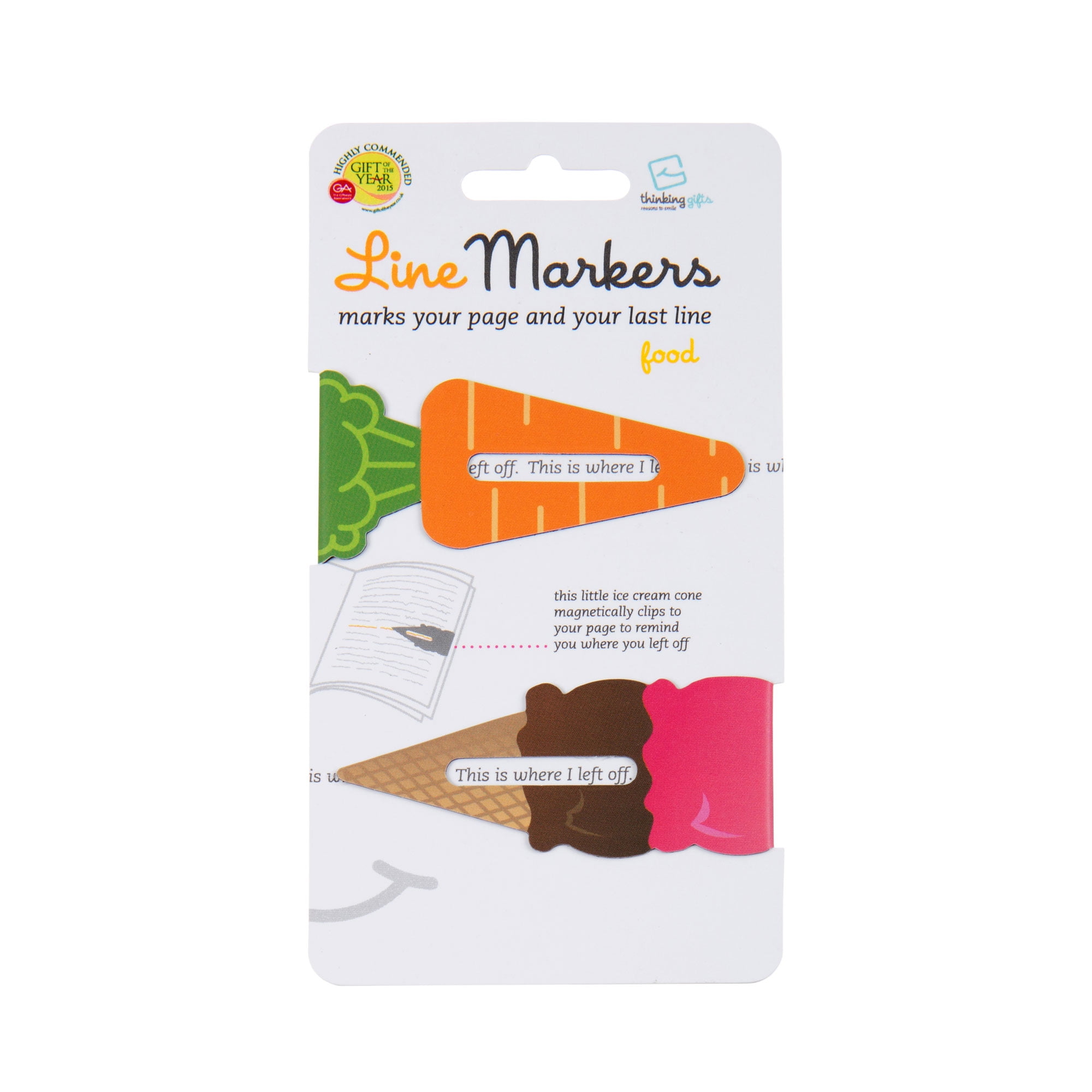 Thinking Gifts Linemarker | Magnetic Book Holder & Page Marker Set of 2 ...