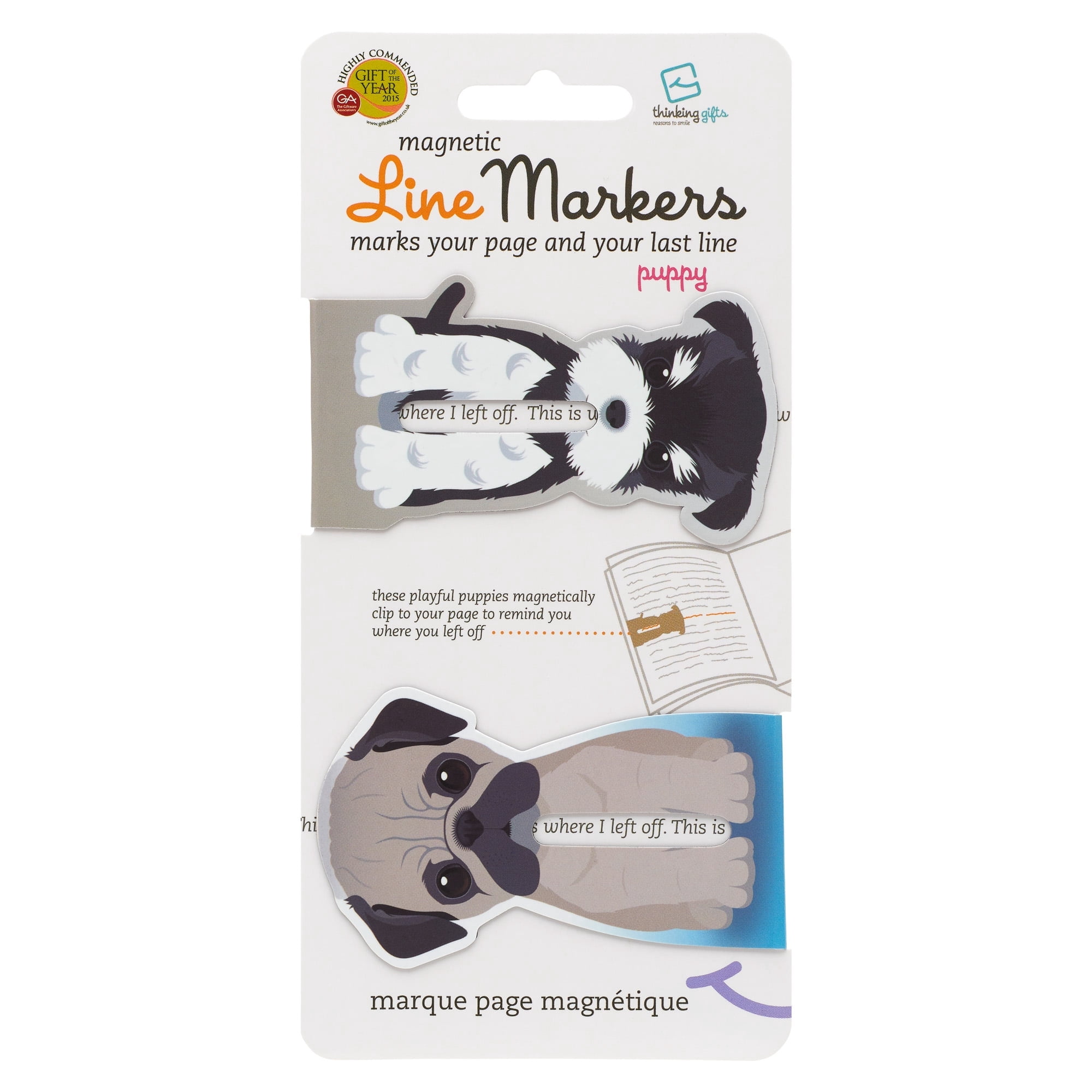 Thinking Gifts Magnetic Book Line Marker, Page Holder Clip for Reading ...