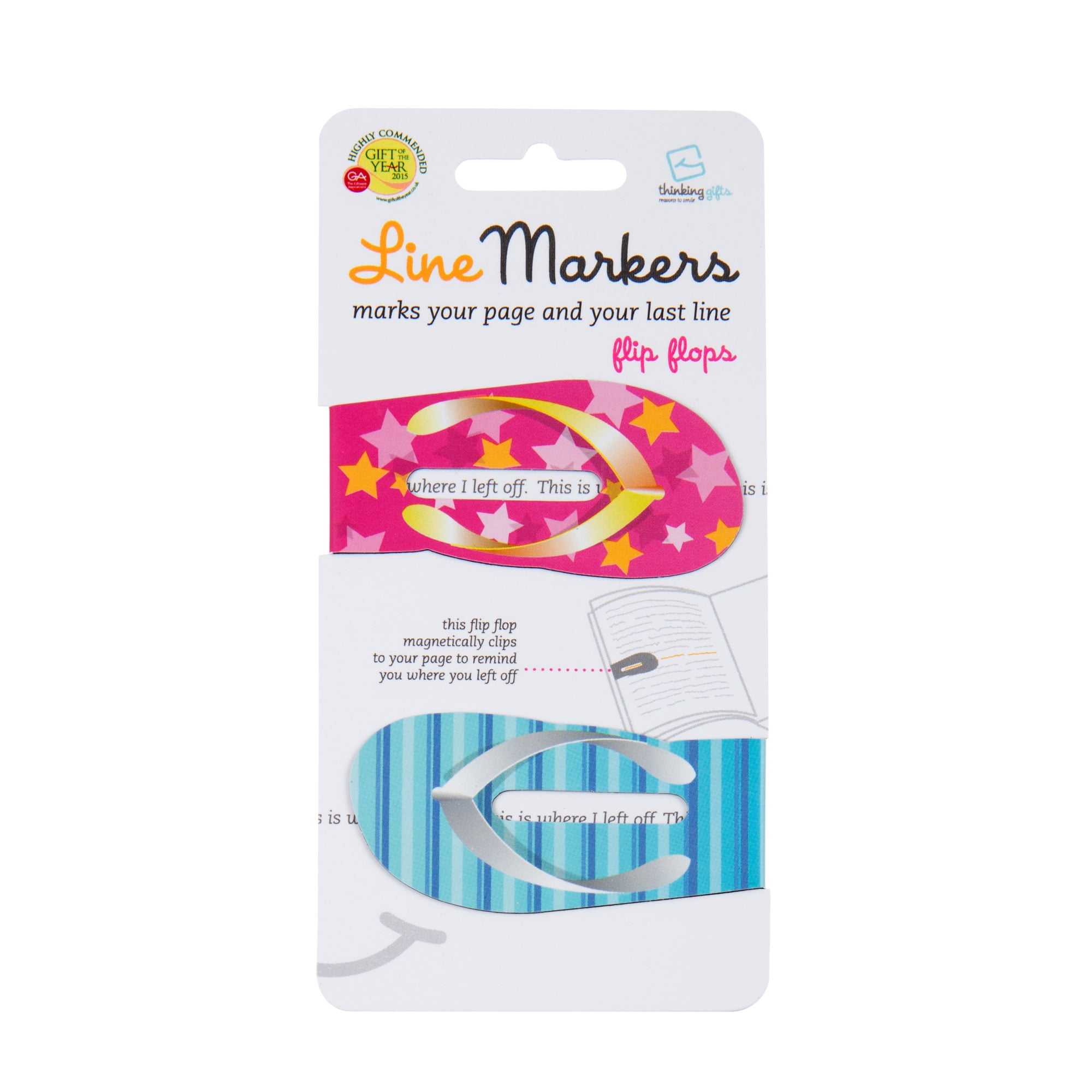 Thinking Gifts Linemarker | Magnetic Book Holder & Page Marker Set of 2 ...