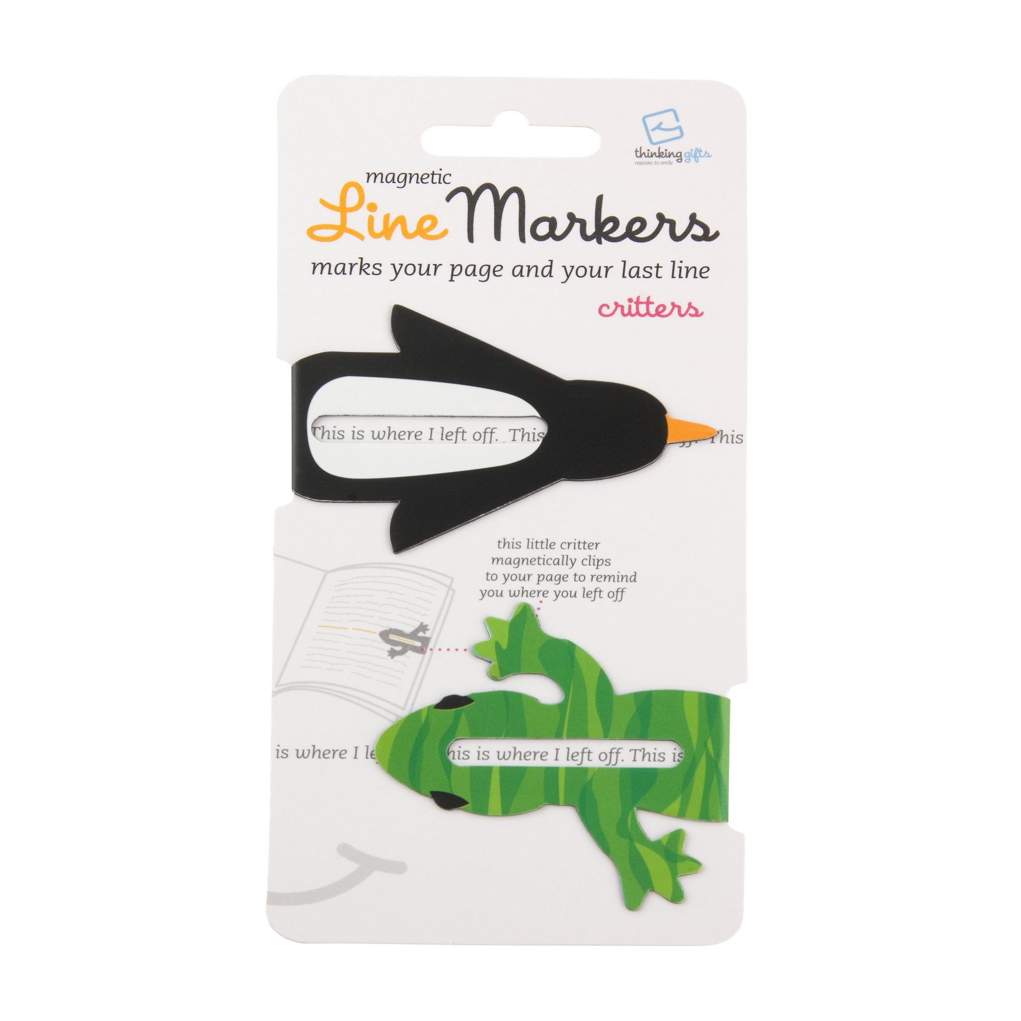 Thinking Gifts Linemarker | Magnetic Book Holder & Page Marker Set of 2 ...