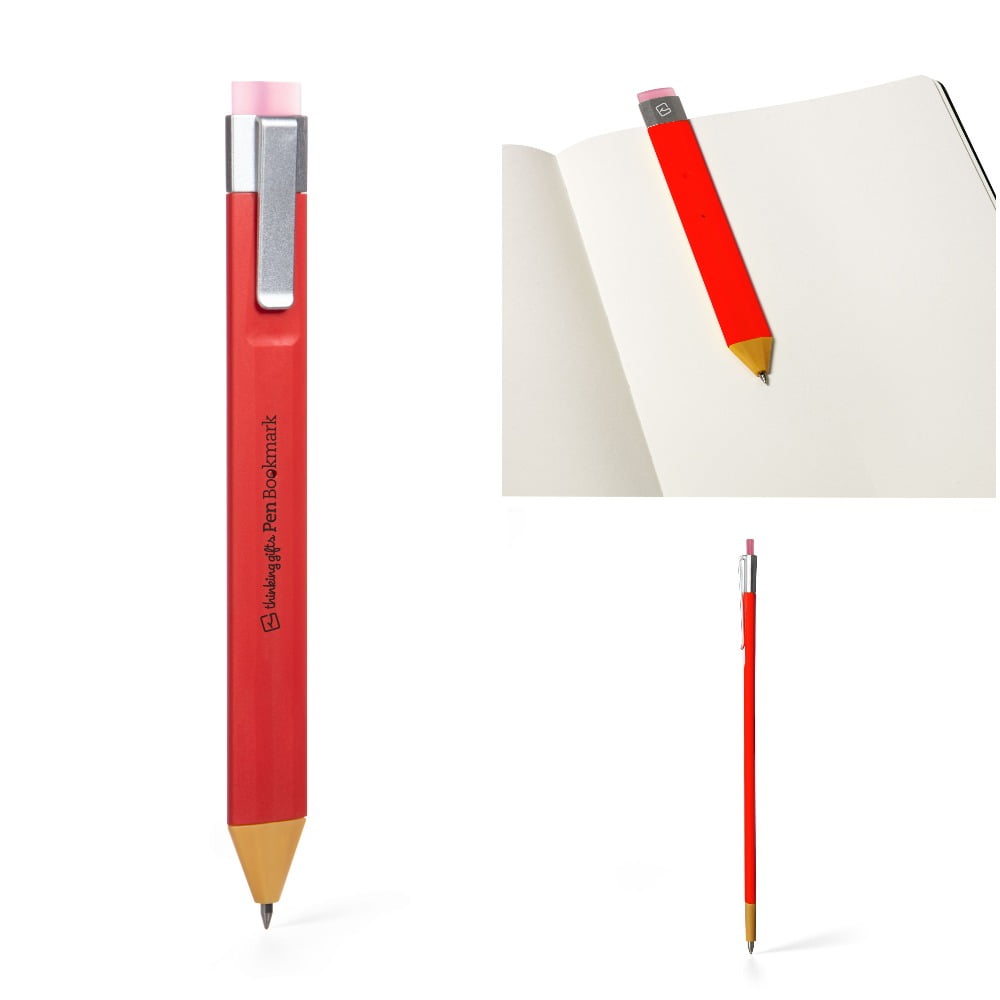 Thinking Gifts Pen Bookmark with 2 Ink Refills | Erasable Ballpoint Gel ...