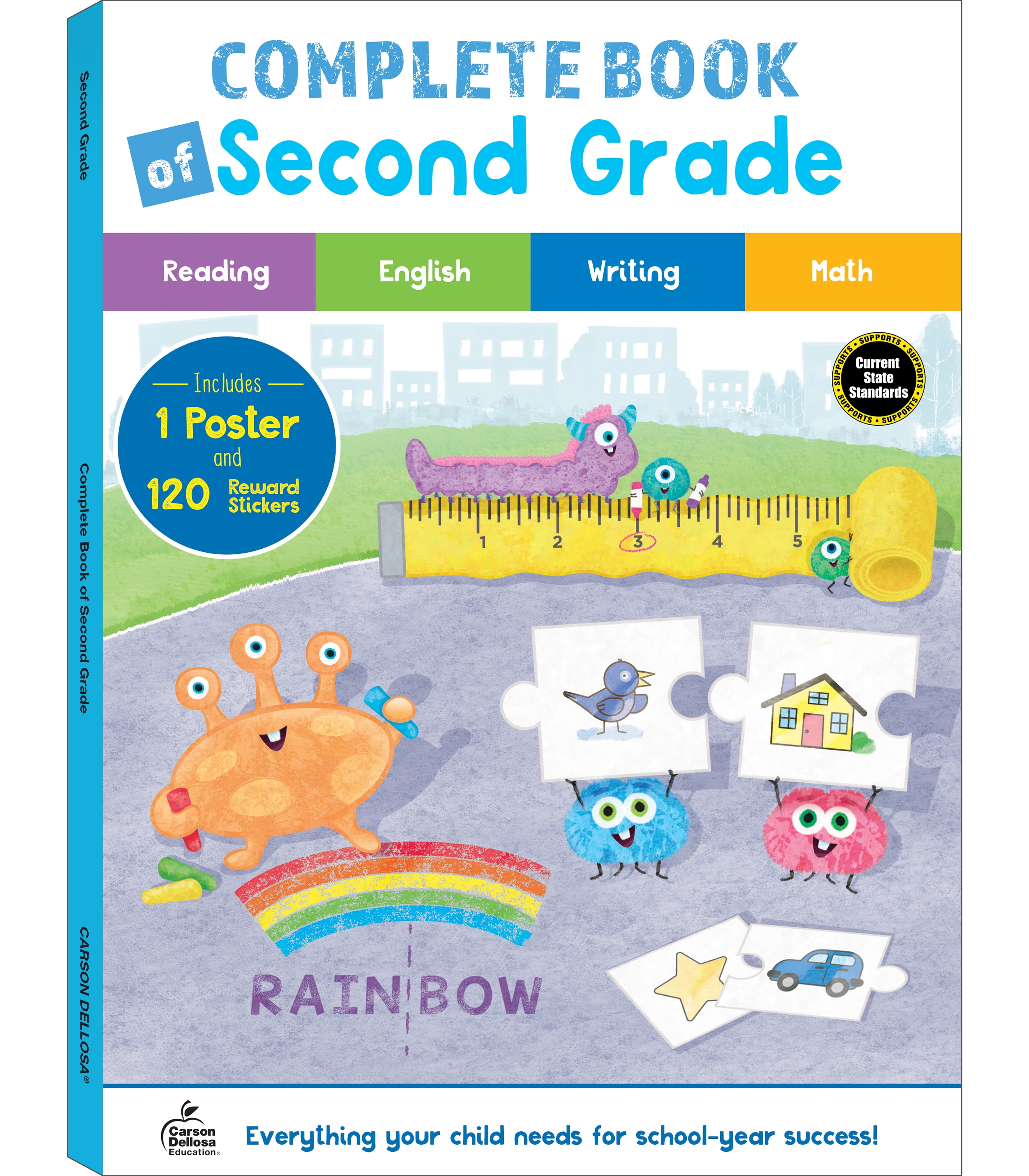Thinking Kids Complete Book of Second Grade Workbook (256 pages, 120 ...