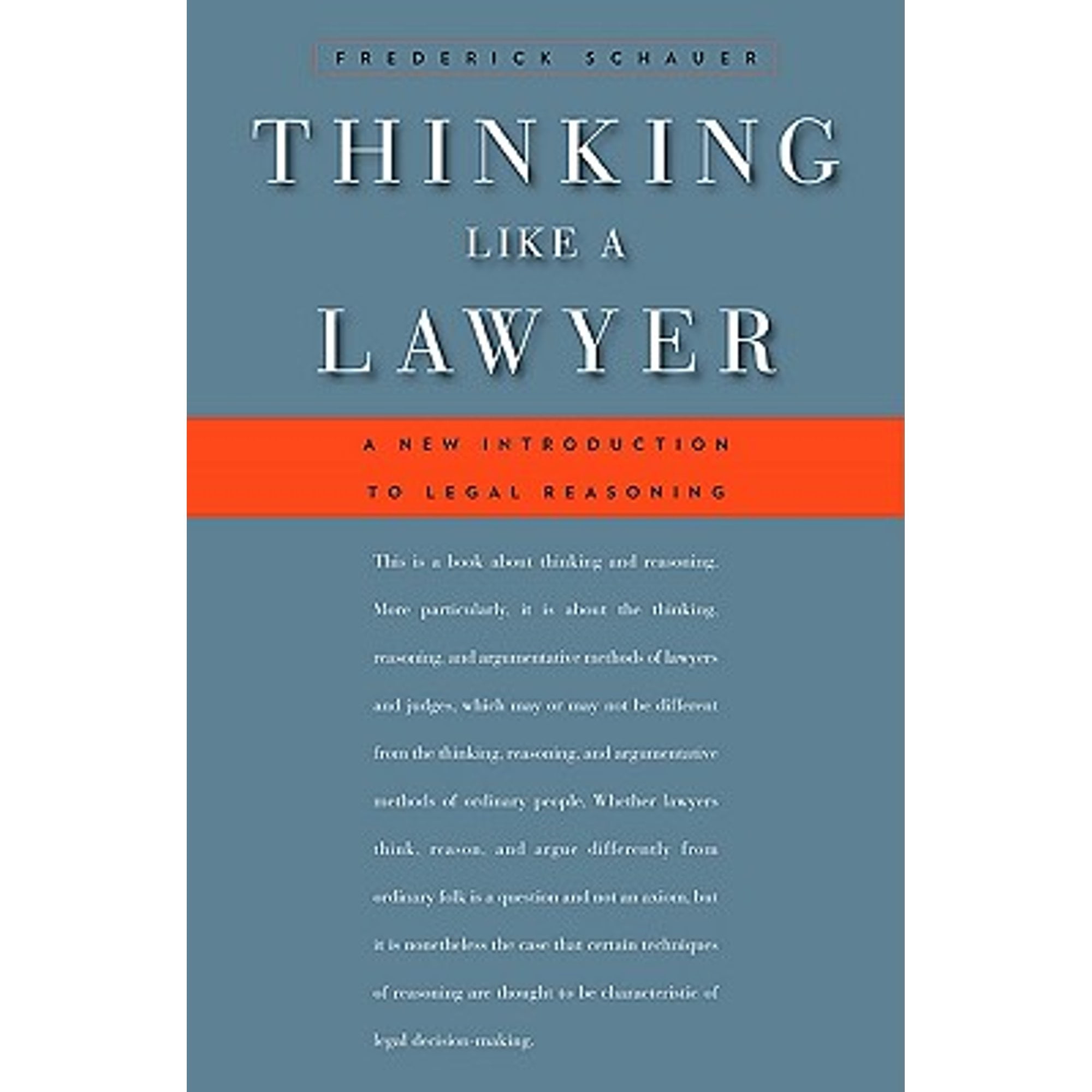 Pre-Owned Thinking Like a Lawyer: A New Introduction to Legal Reasoning ...