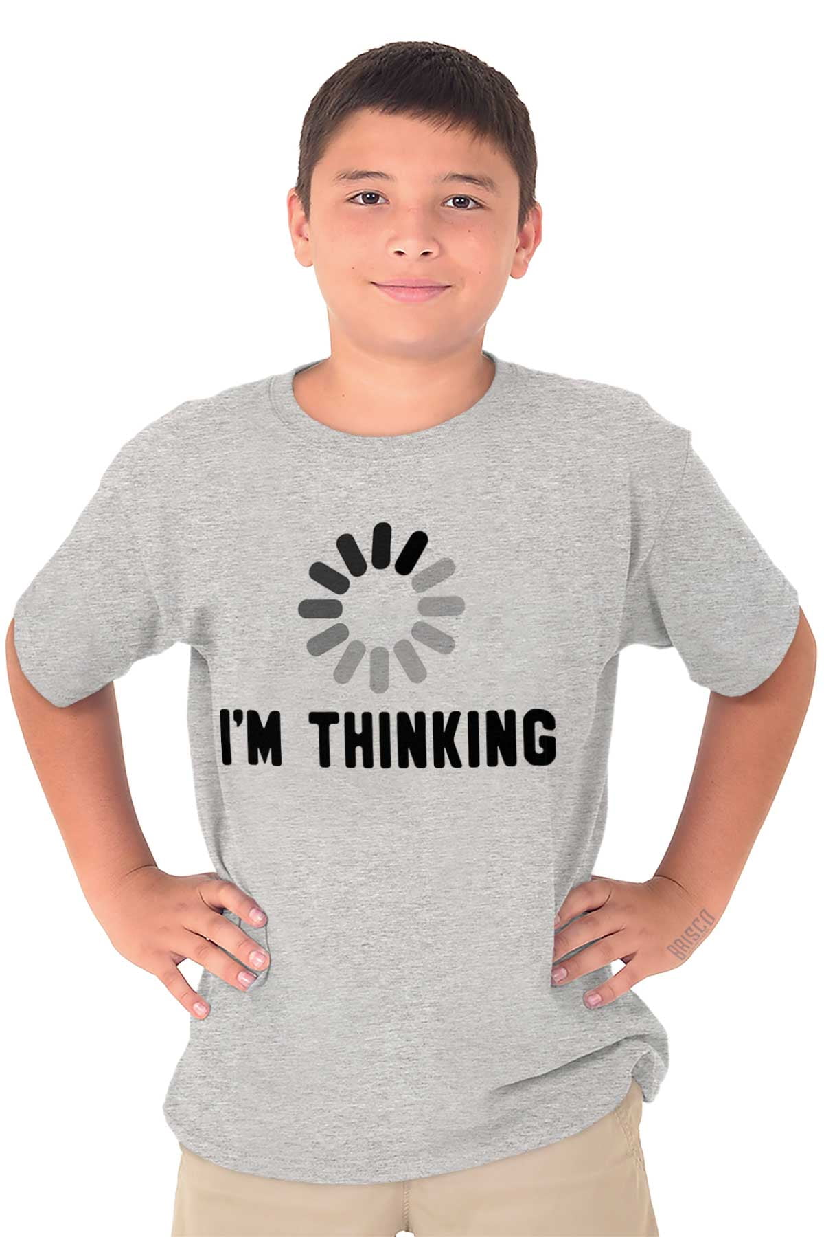 Thinking Loading Computer Nerd Geek Crewneck T Shirts Boy Girl Teen ...