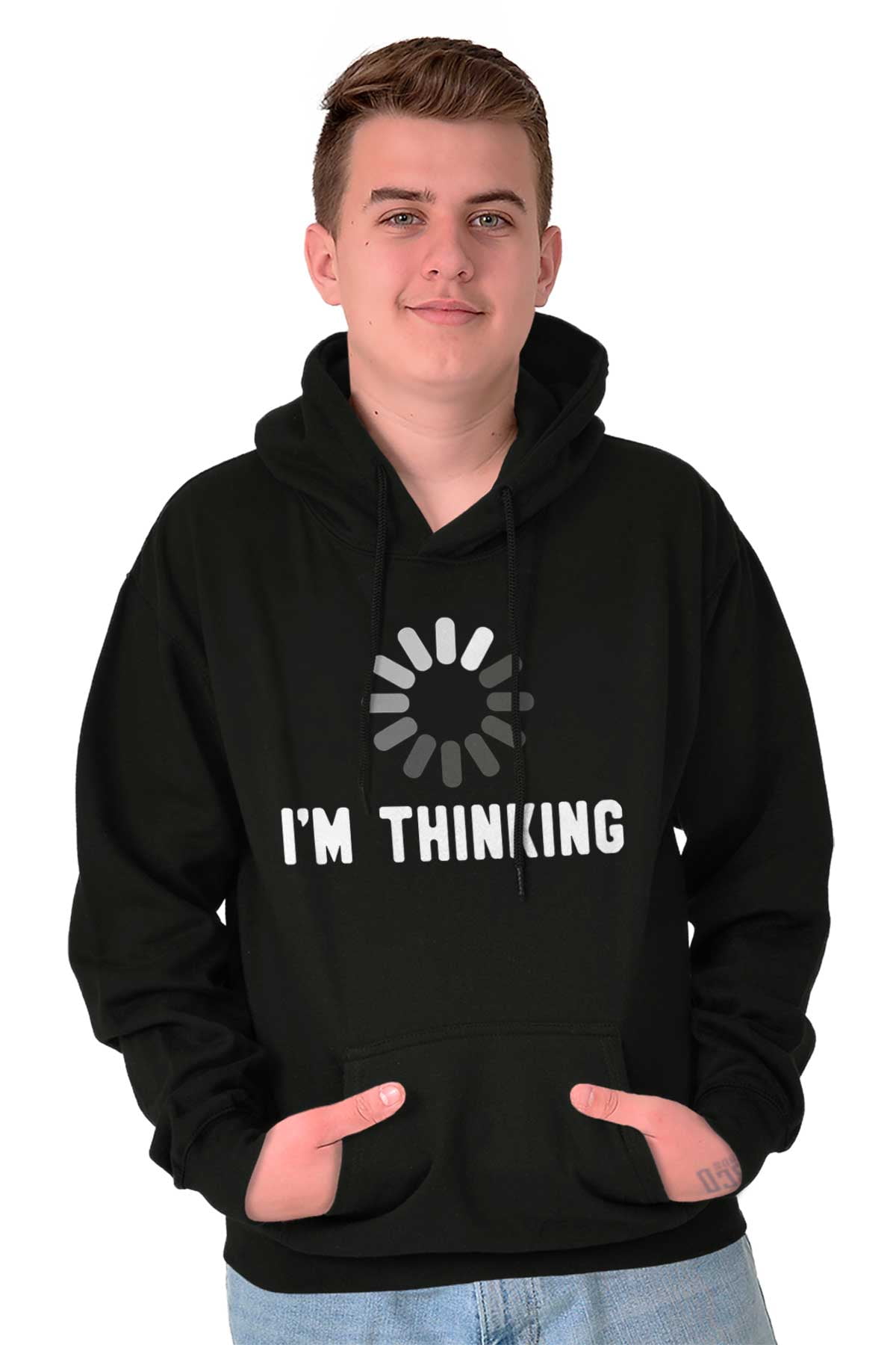 Thinking Loading Computer Nerd Geek Hoodie Sweatshirt Women Men Brisco ...