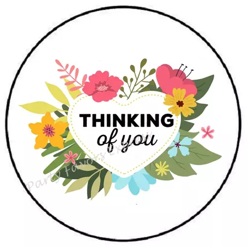 Thinking Of You Heart Floral Sticker Party Favors Sticker Envelope ...
