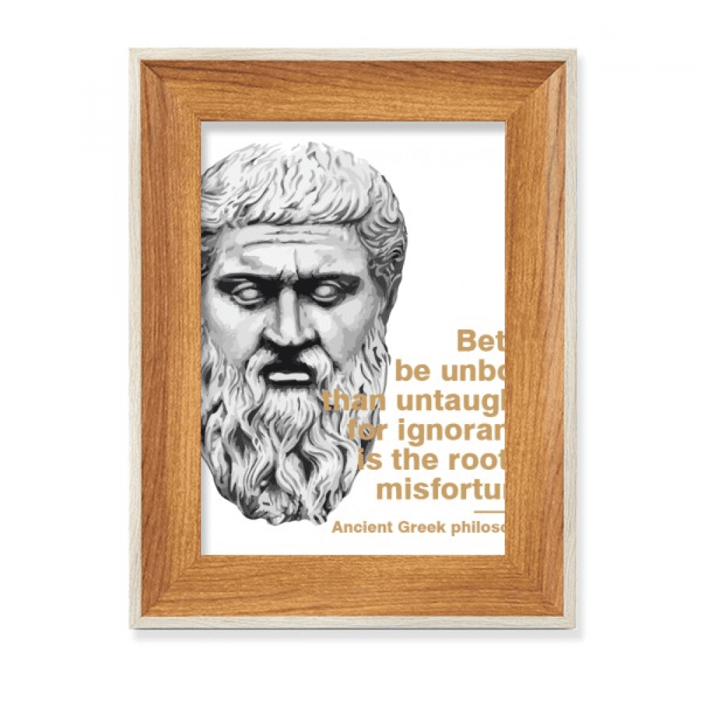 Thinking Plato Greek Teacher Desktop Wooden Photo Frame Display Picture ...
